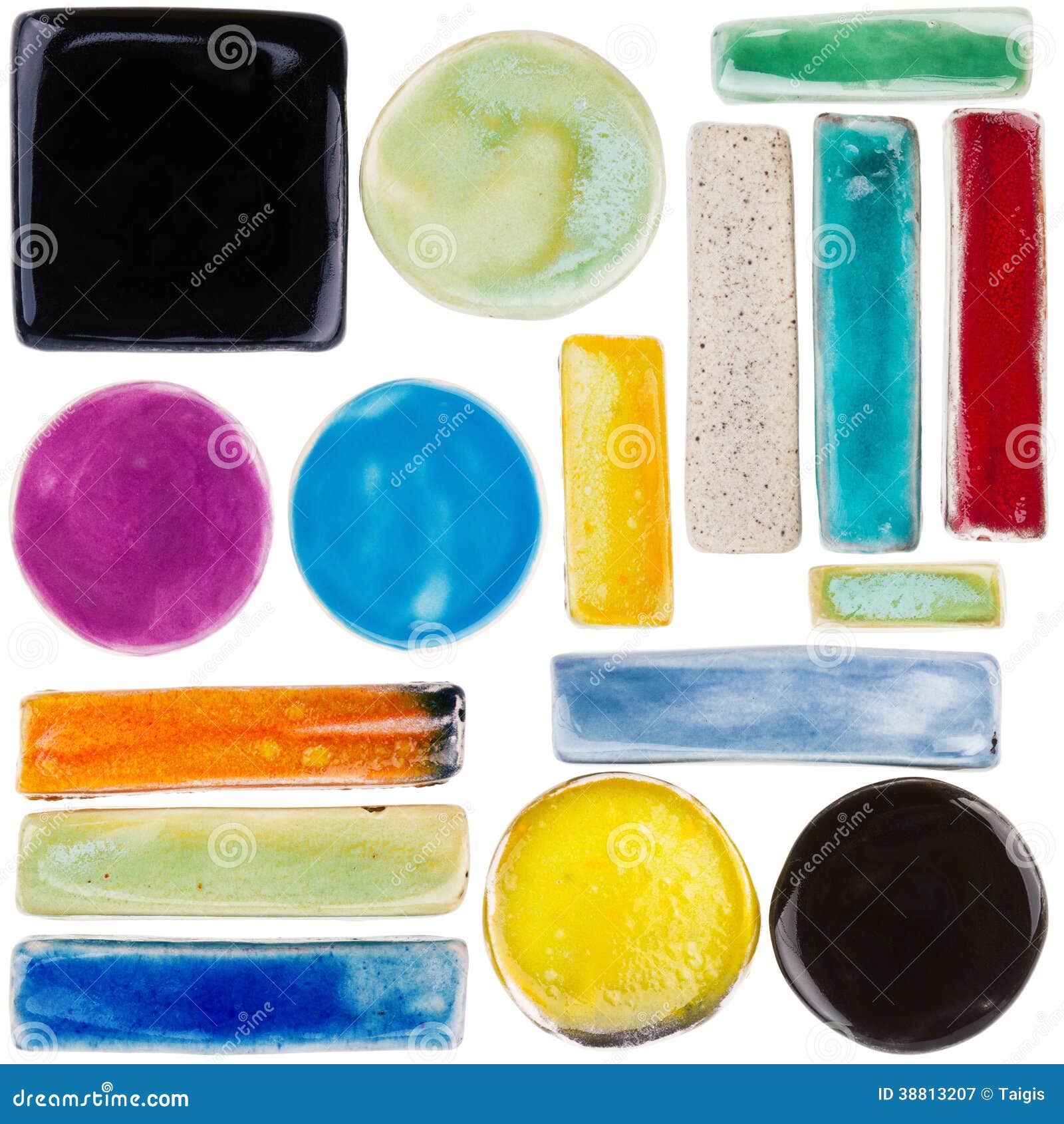 Set of Handmade Ceramic Elements Stock Image - Image of detail, artwork ...