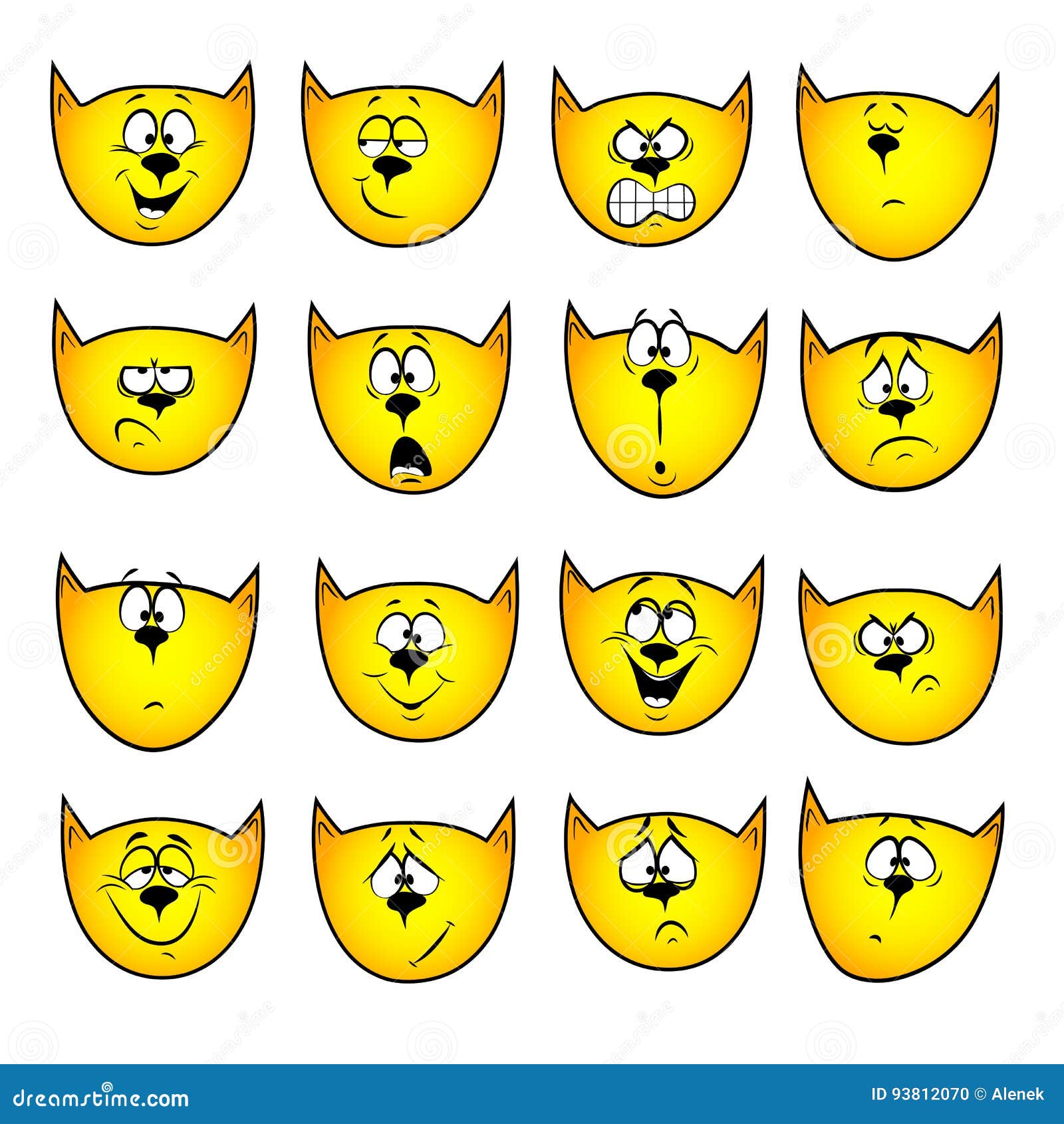 Set Of Handmade Emoticons, Emotion, Feelings, Experience For Icons ...