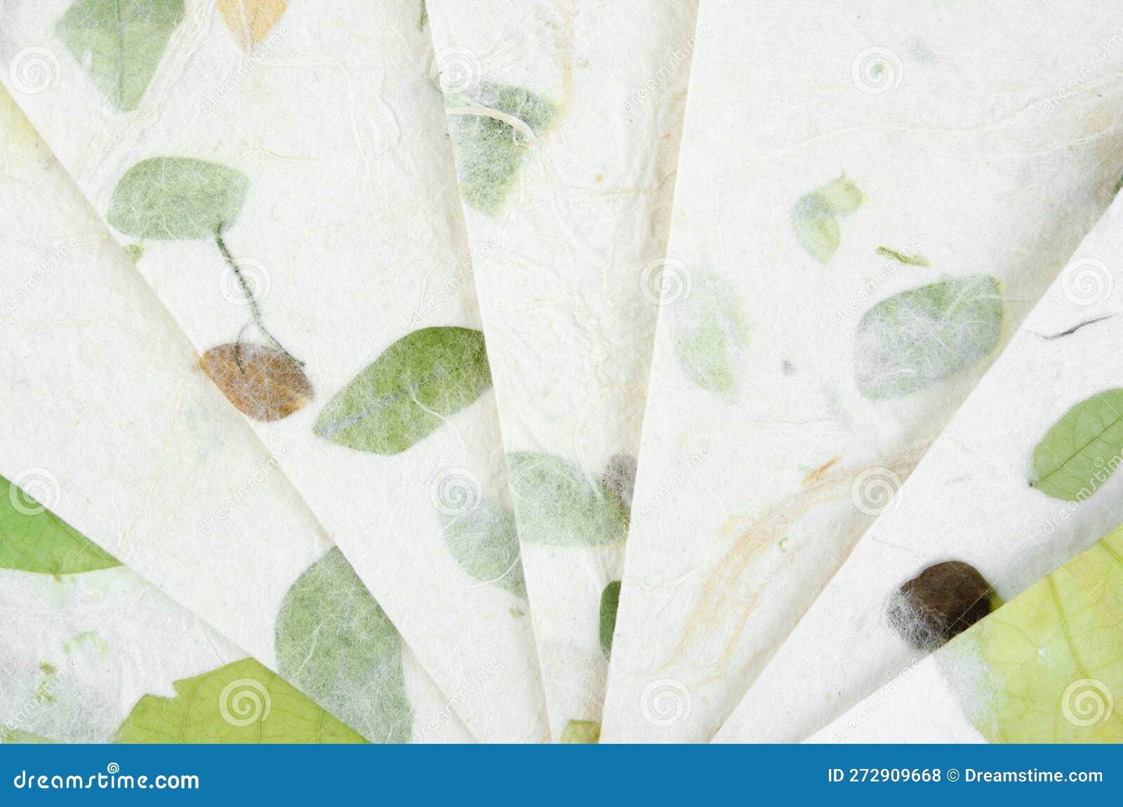 Set of the Handmade Recycled Flower and Leaf Paper Background Stock ...