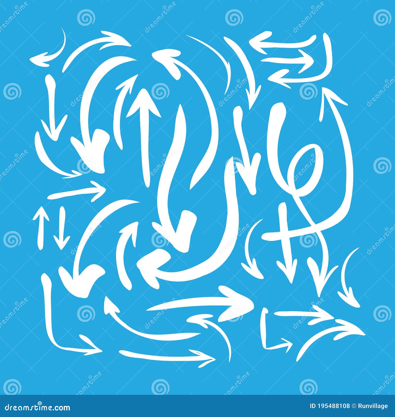 Set of Handrawn Arrow for Creative Design Element Stock Vector ...