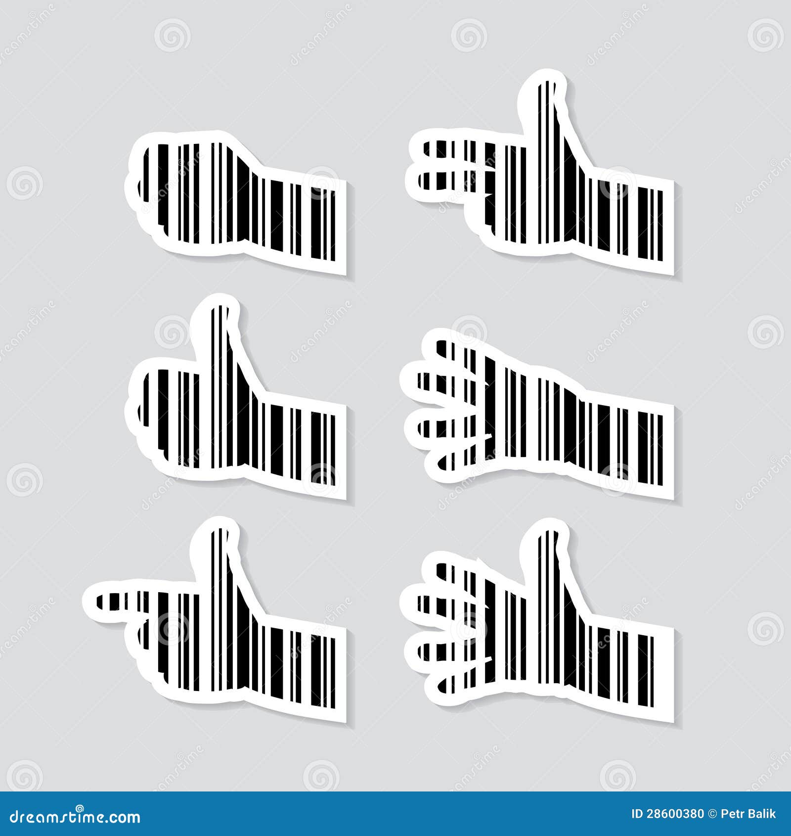 Barcode With Hands Cartoon Vector | CartoonDealer.com #47966275