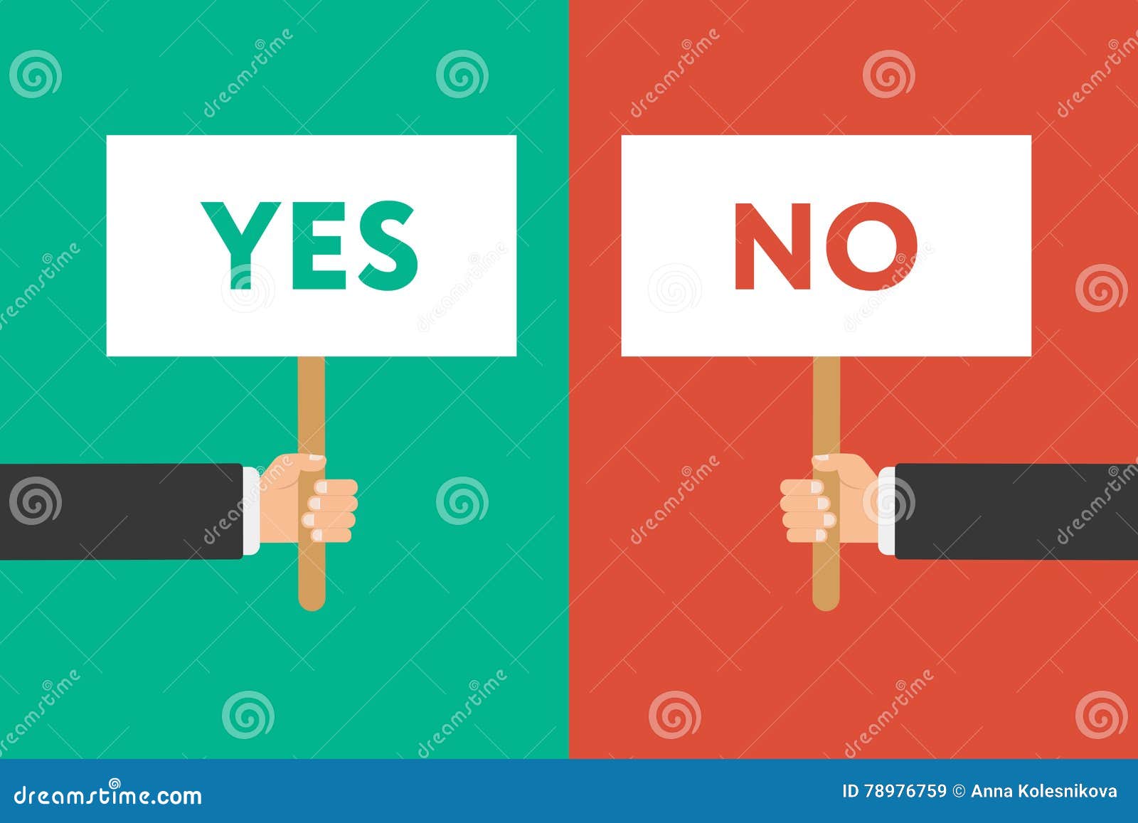 Hands Holding Yes Signs Stock Illustrations – 33 Hands Holding Yes ...