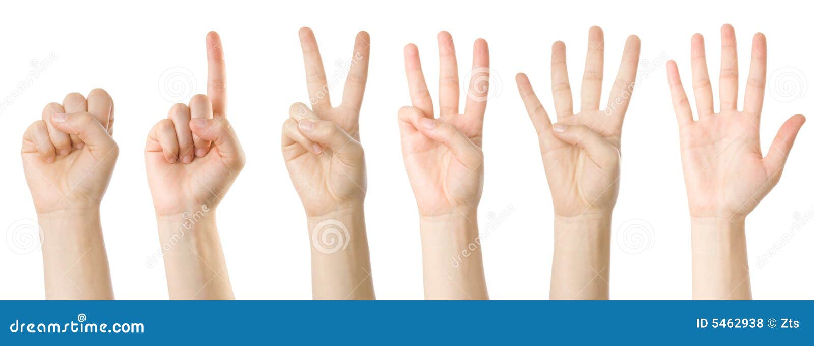 Set of Hands Making the Numbers Stock Photo - Image of background ...