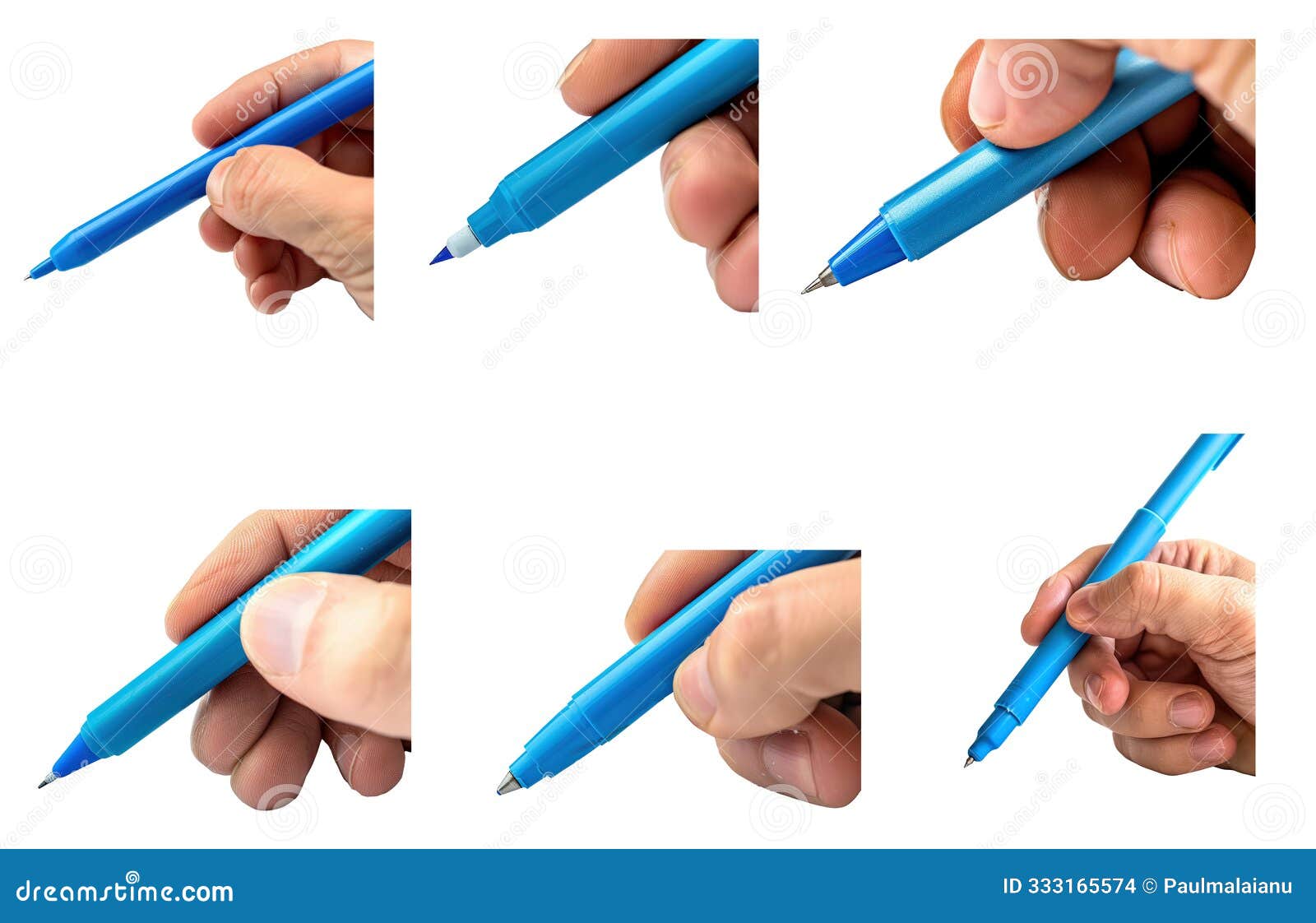 Set of Hands with Pen Drawing Isolated on Transparent Background. Stock ...