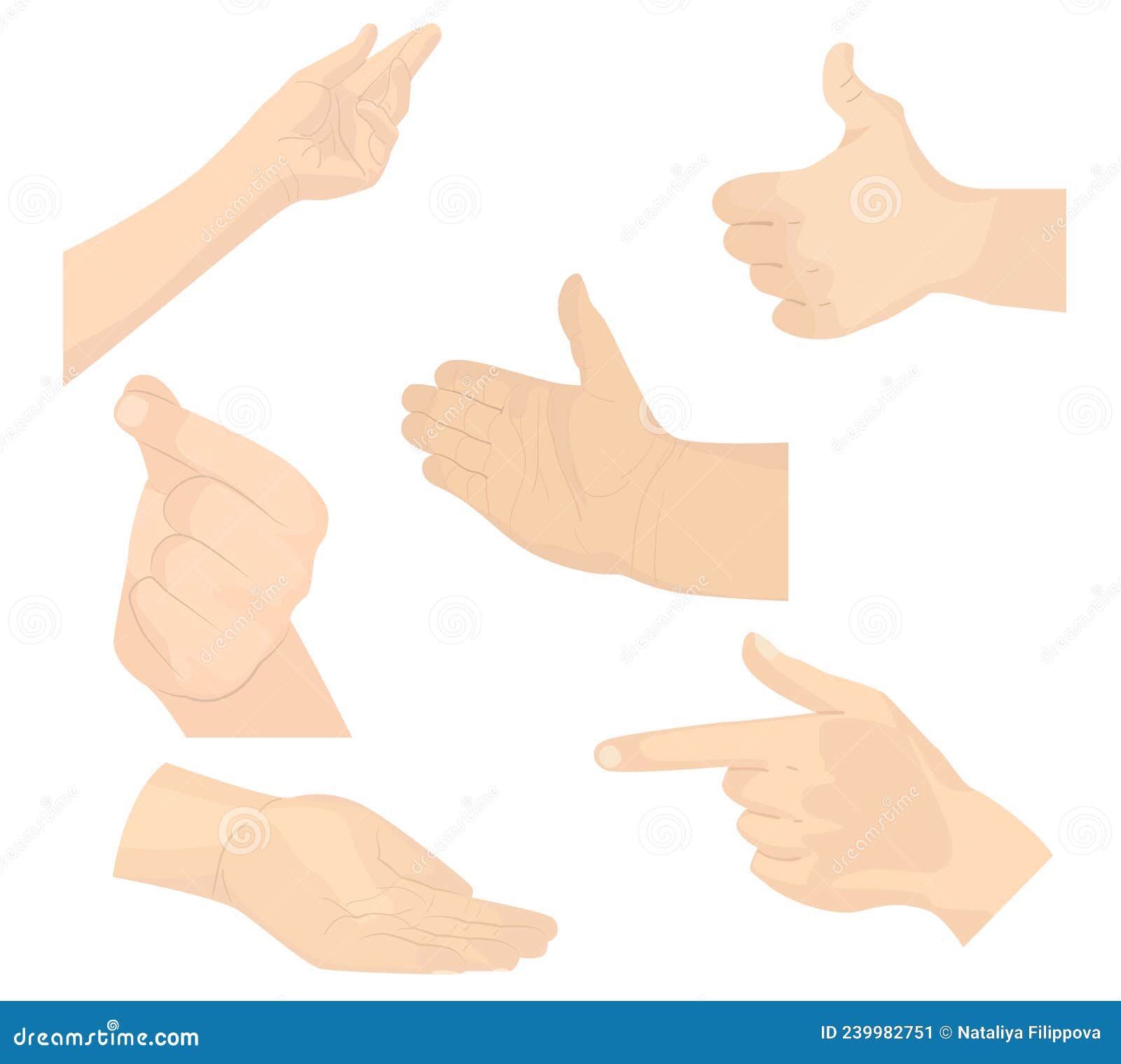 Various hand gestures stock vector. Illustration of open - 239982751 Various hand gestures stock vector. Illustration of open - 239982751
