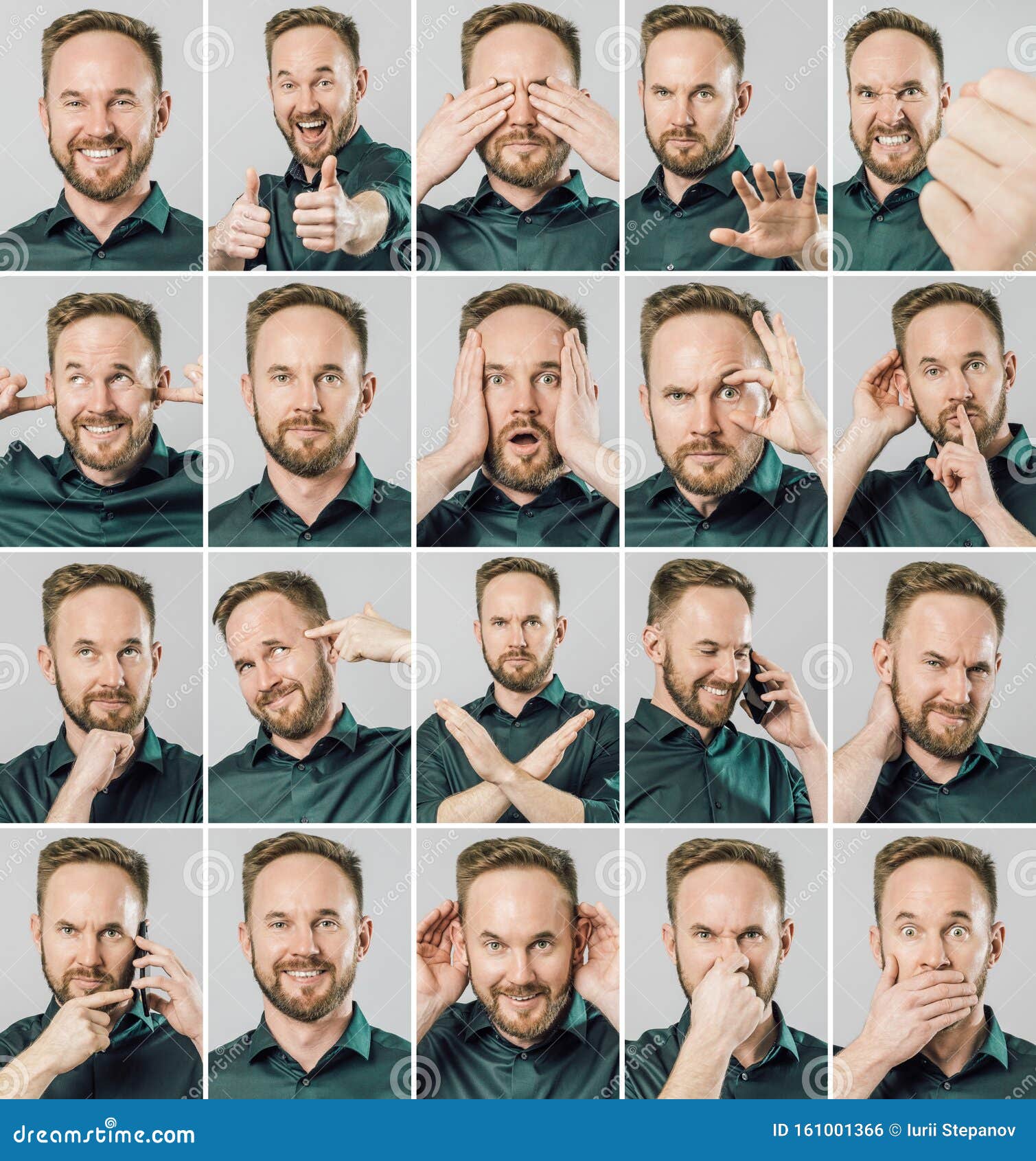 Set of Handsome Man with Different Emotions and Gestures Stock Photo ... Set of Handsome Man with Different Emotions and Gestures Stock Photo ...