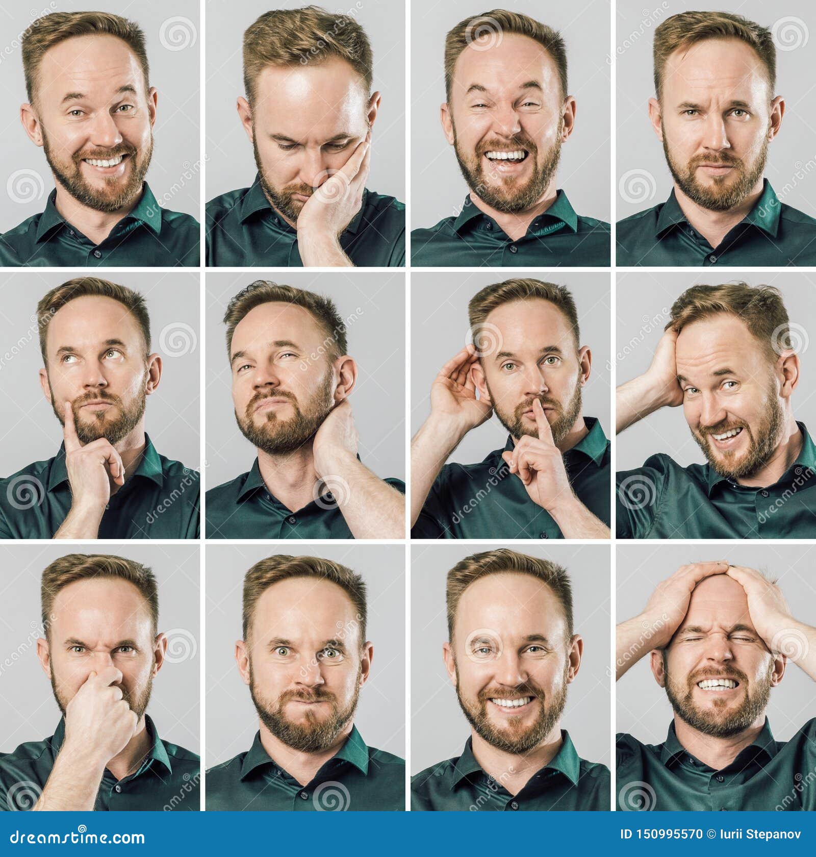 Set of Handsome Man with Different Emotions and Gestures Stock Photo ... Set of Handsome Man with Different Emotions and Gestures Stock Photo ...