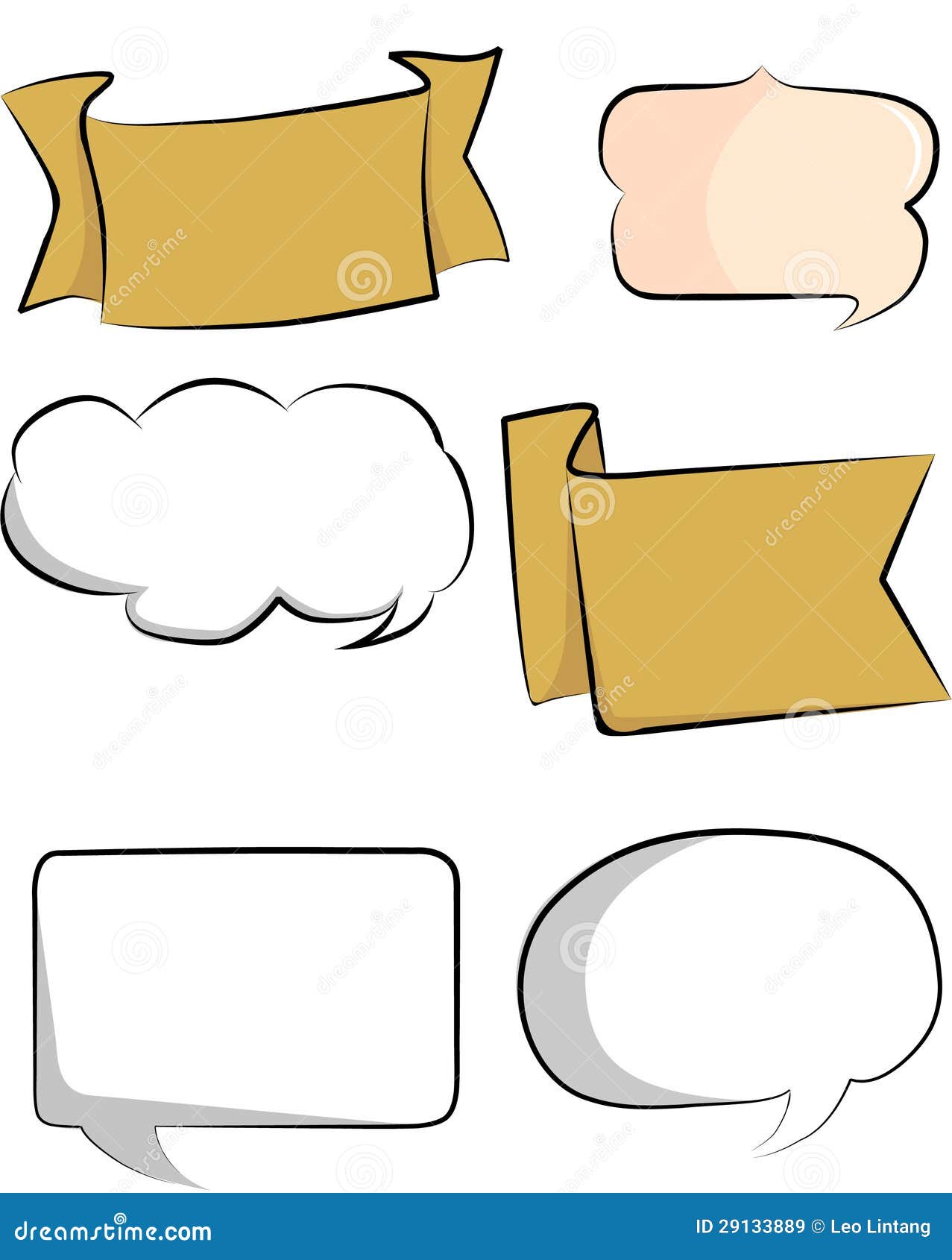 Set of Handwriting Bubble stock vector. Illustration of style - 29133889