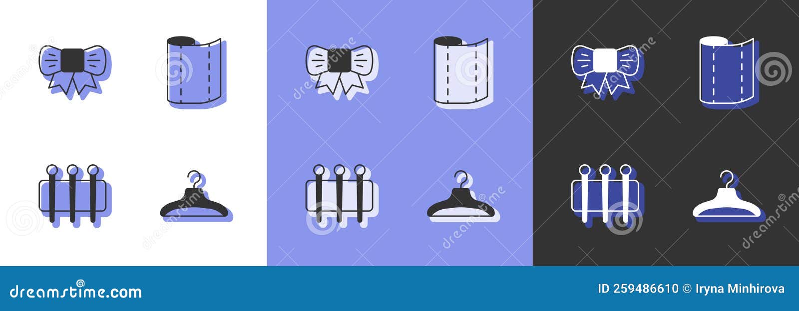 Set Hanger Wardrobe, Gift Bow, Needle for Sewing and Textile Fabric ...