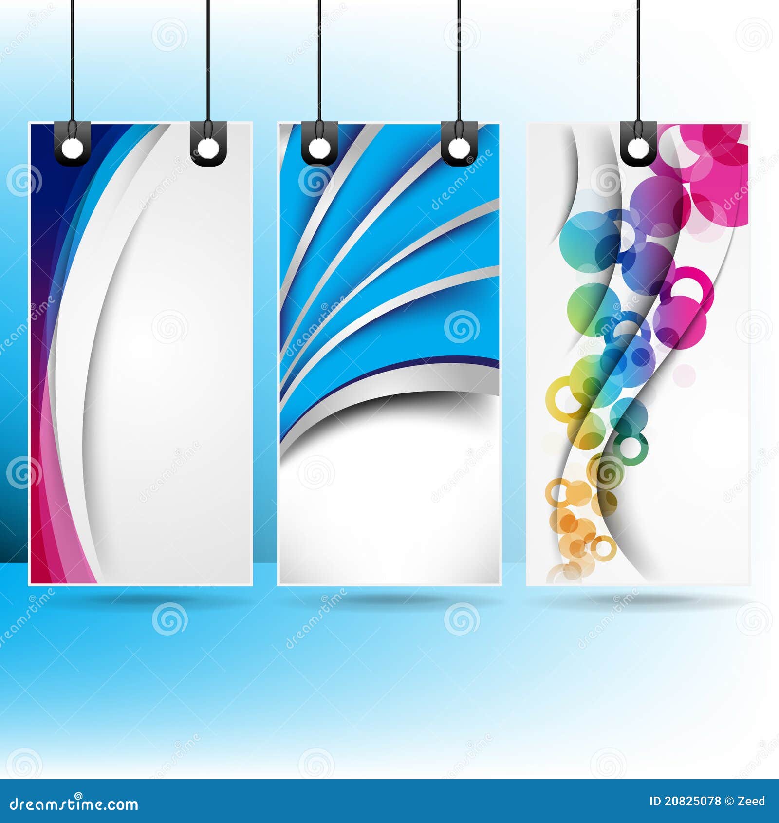 Set of Hanging Multicolor Banner Stock Vector - Illustration of ...