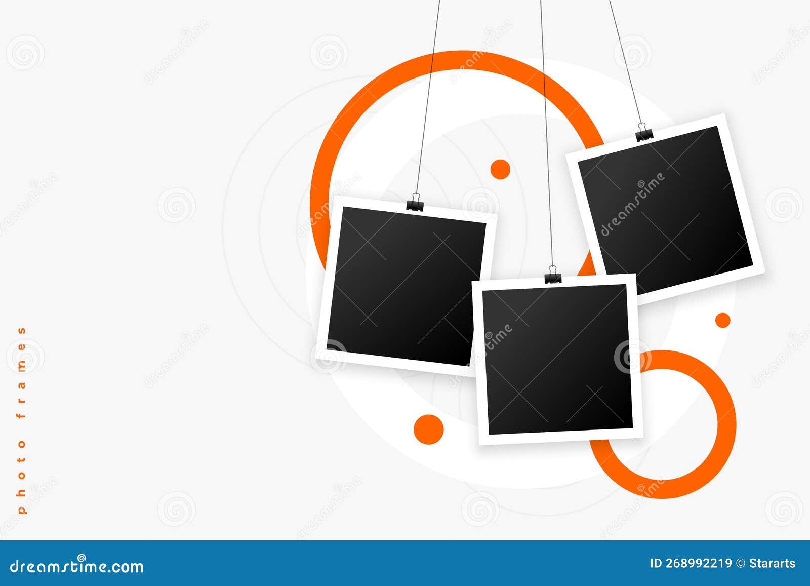 Set of Hanging Photo Frame To Make Your Collages Eye Catching Stock ...