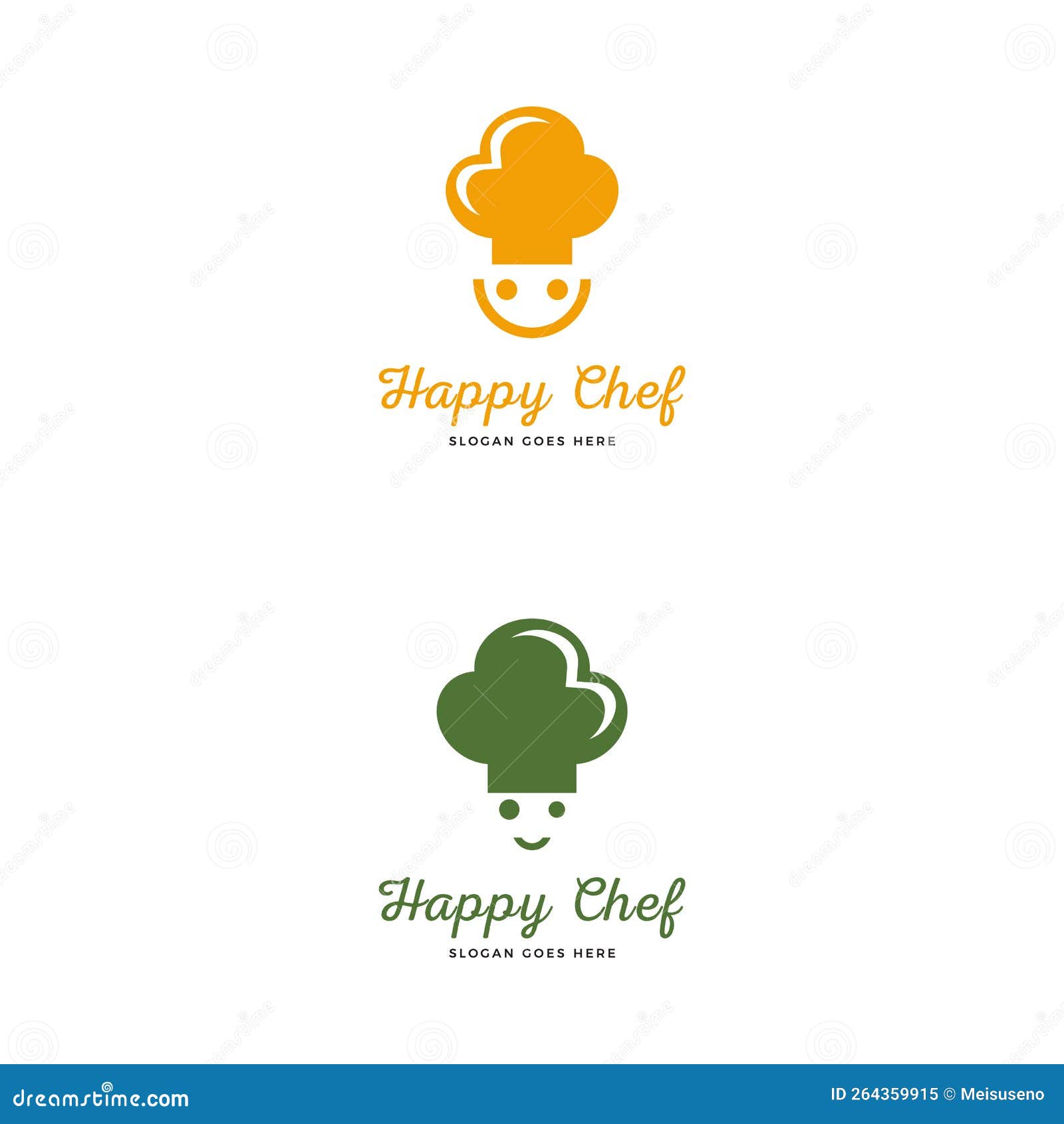 Set of Happy Chef Logo Vector Icon Illustration Stock Vector ...
