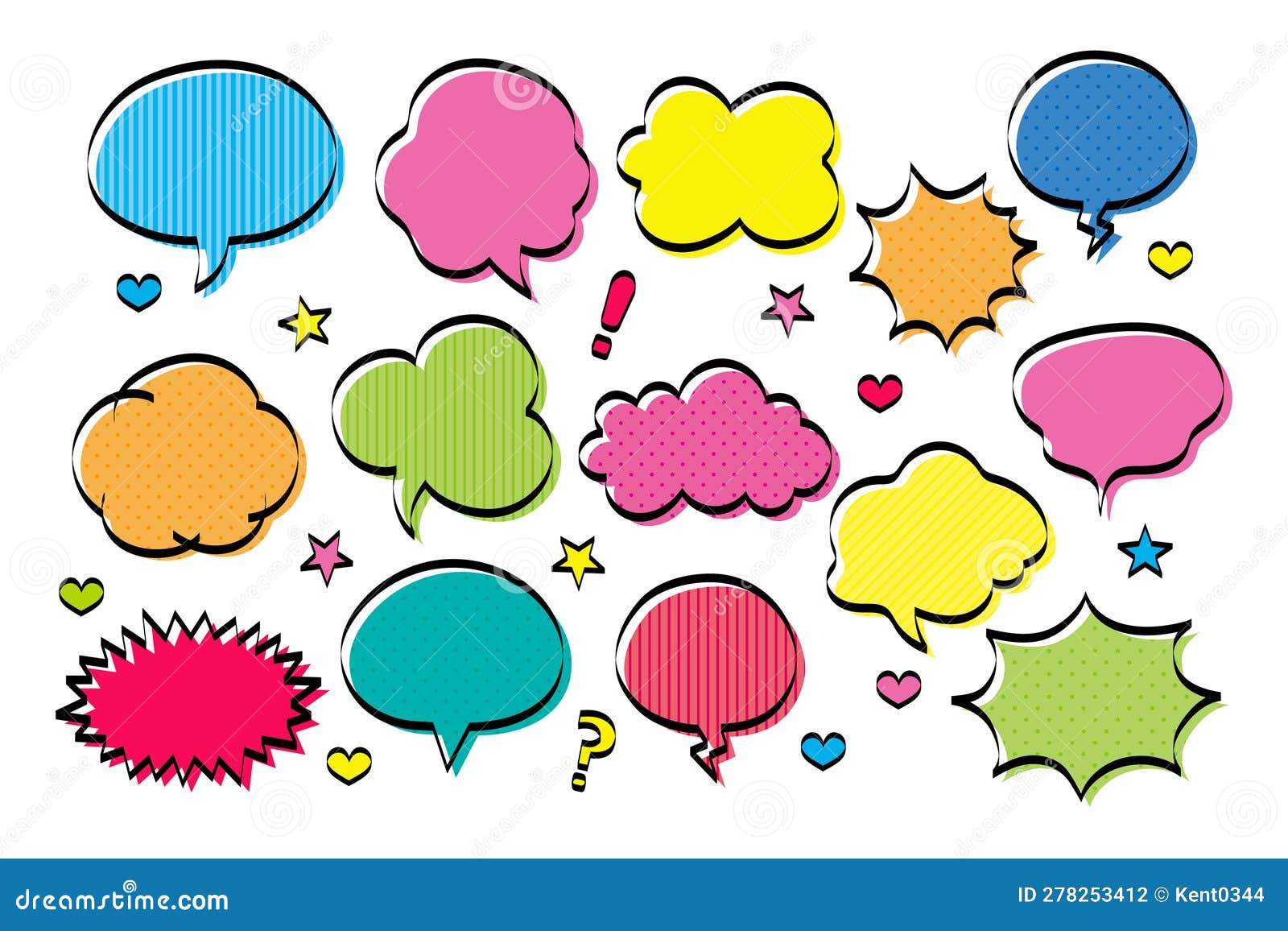 Happy Speech Bubble Emoticon. Satisfied Speech Bubble Cartoon. Vector ...