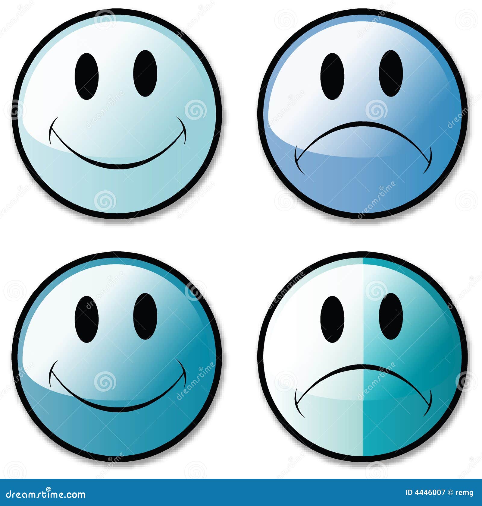 Buttons Smiley Hs 3 Colours Cartoon Vector | CartoonDealer.com #29795113