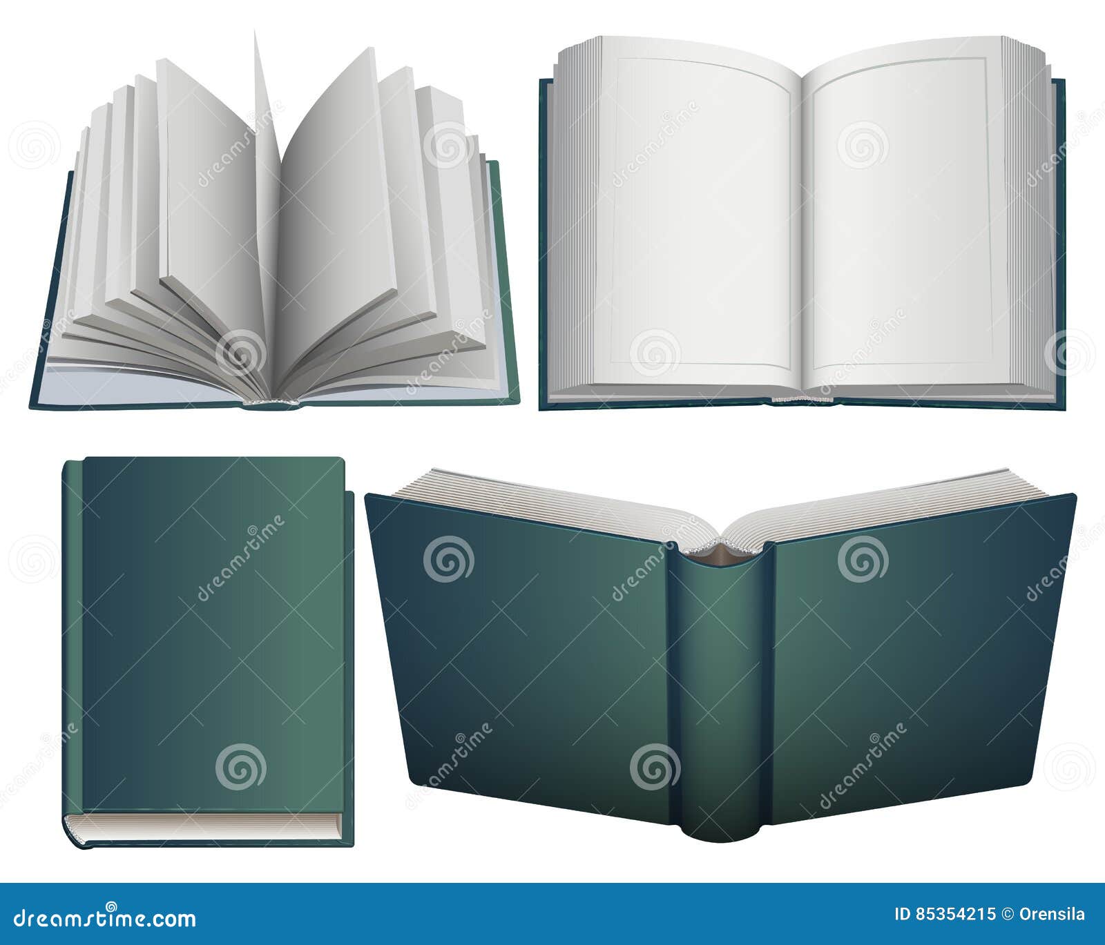 Set Hardcover Open and Close Book Stock Vector - Illustration of shape ...