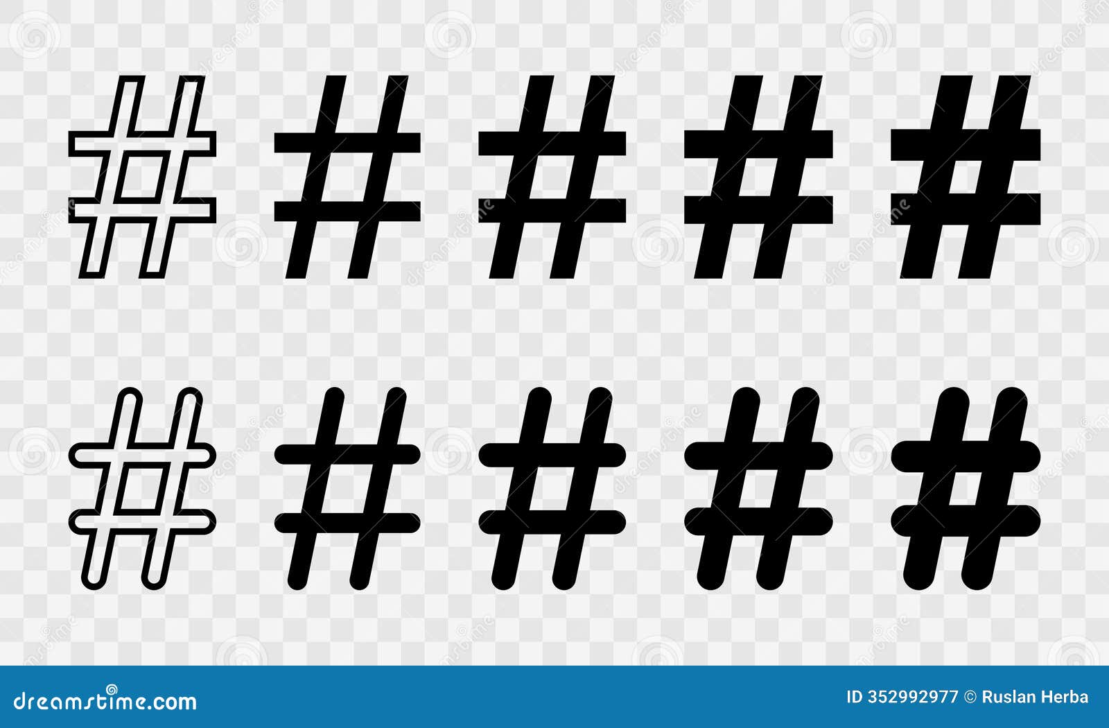 Hashtag Vector 3d Icon. Social Hash Tag Design Symbol For Media Logo ...