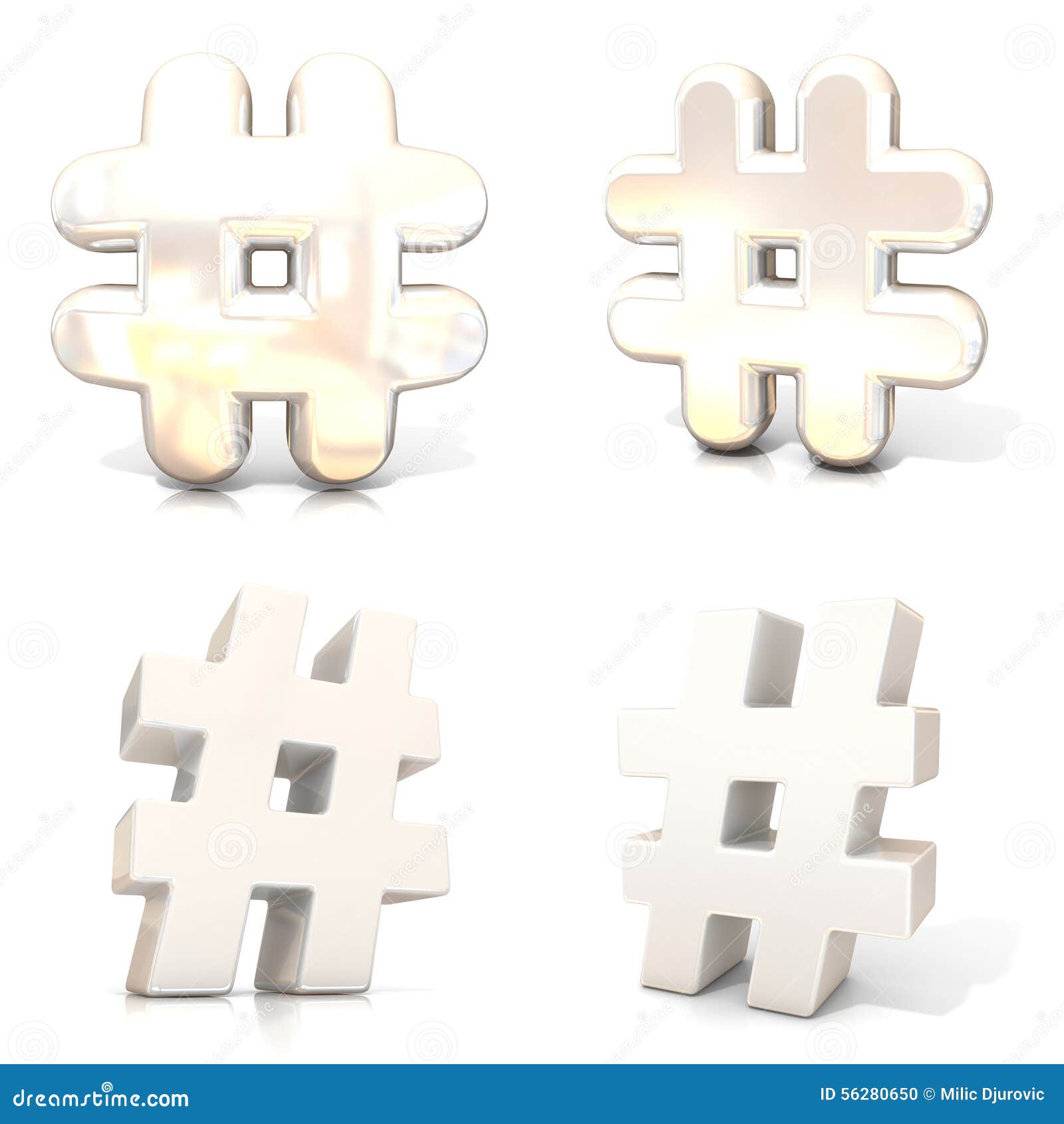 Set Of Hashtags, Number Marks Stock Photography | CartoonDealer.com ...