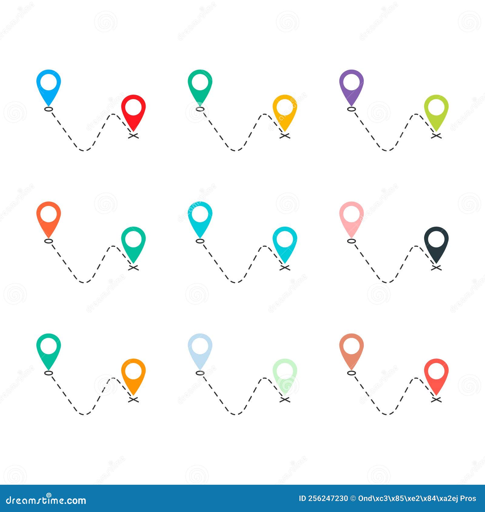 Set of we Have Moved Announcement Design, Location Vector Icon Symbol ...