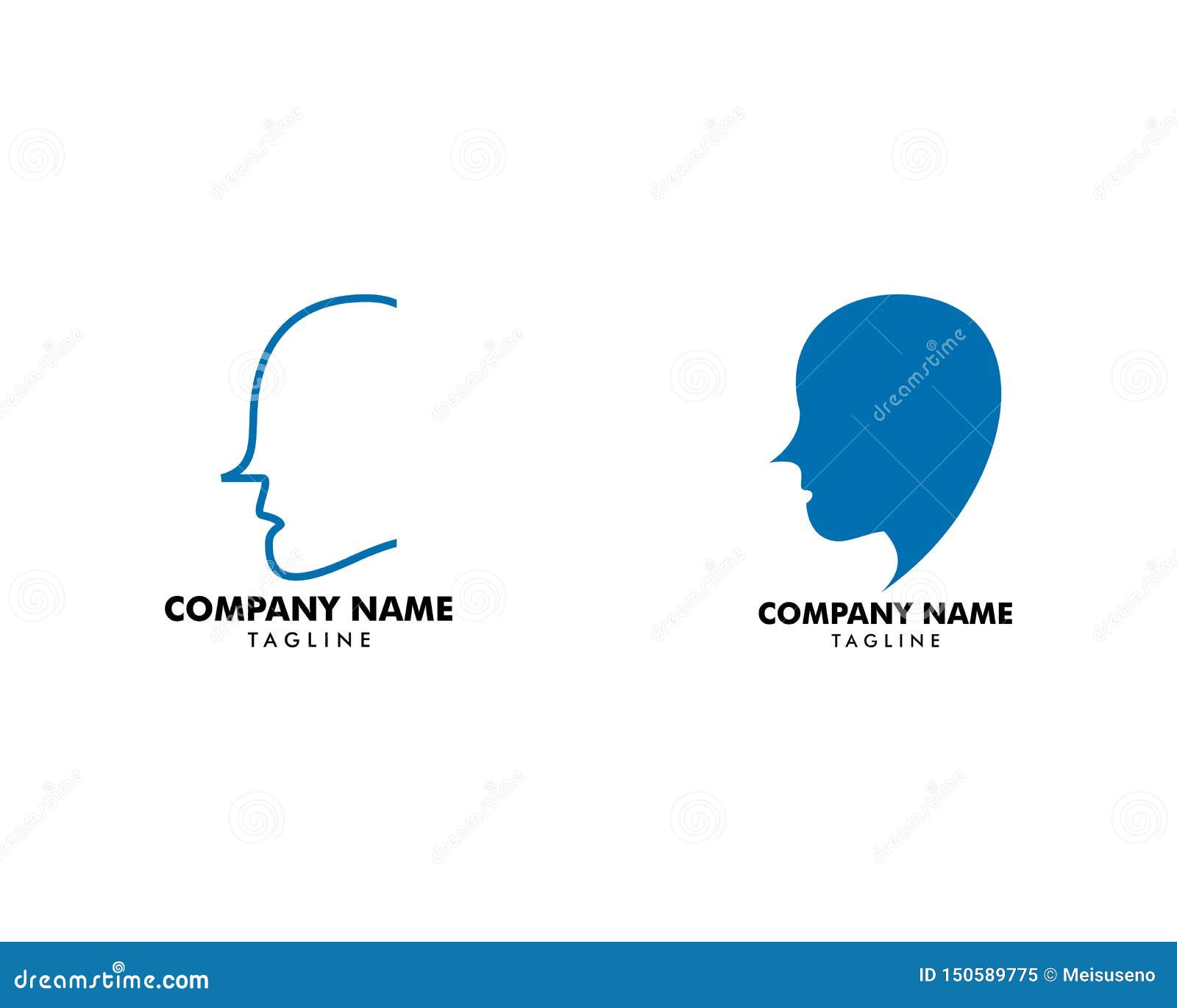 Set of Head Logo Abstract Design Vector Template Stock Vector ...