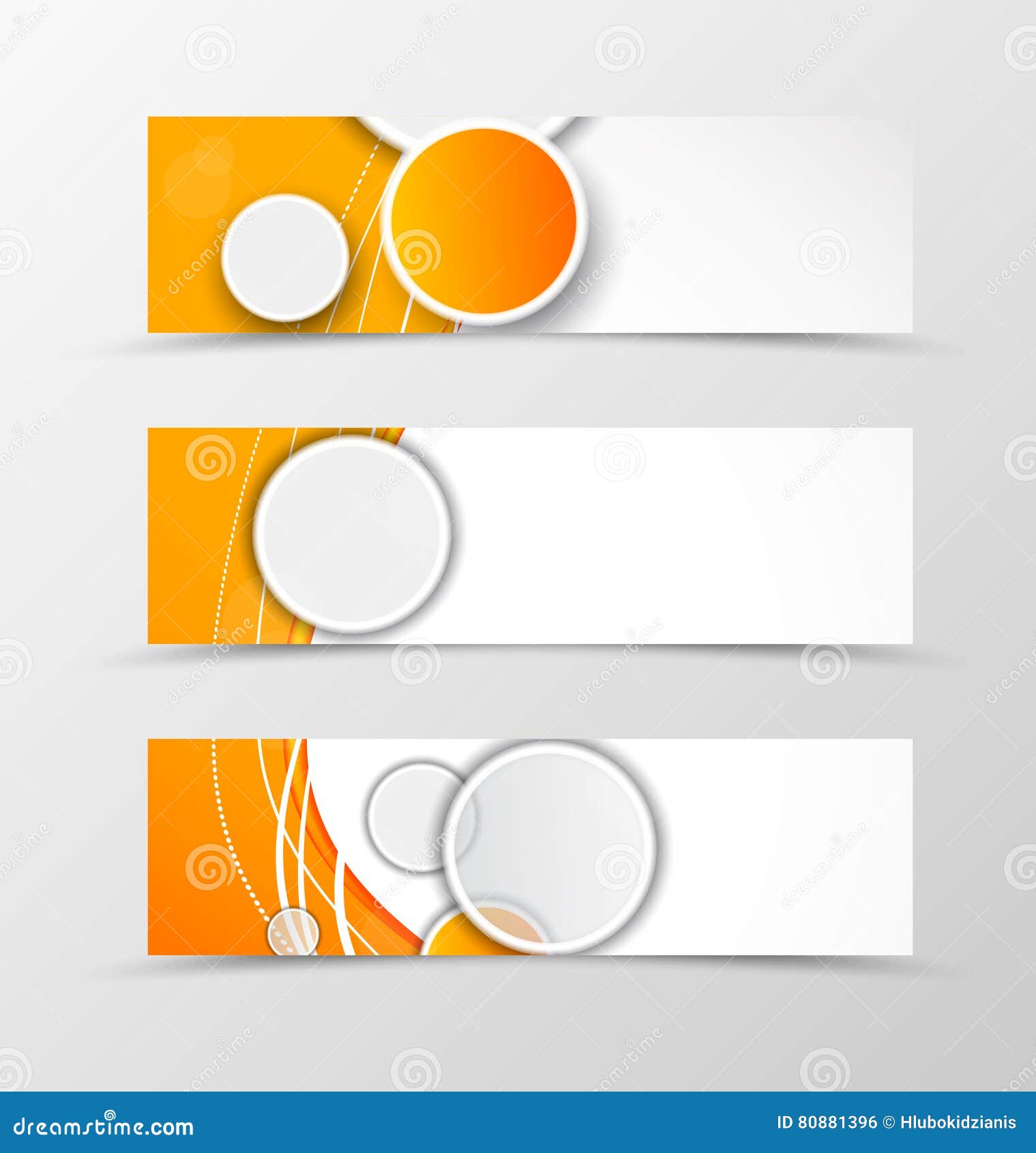 Set of Header Banner Digital Design Stock Vector - Illustration of ring ...