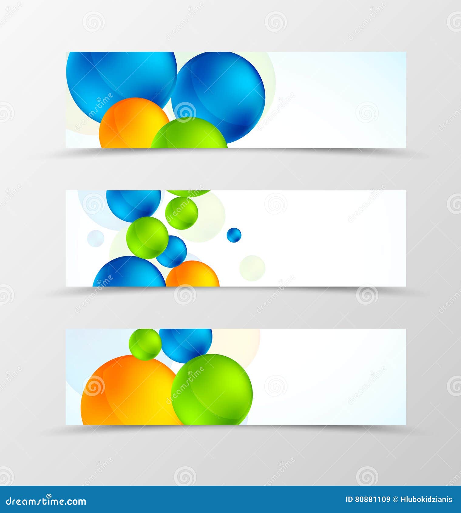 Set of Header Banner Dynamic Design Stock Vector - Illustration of ...