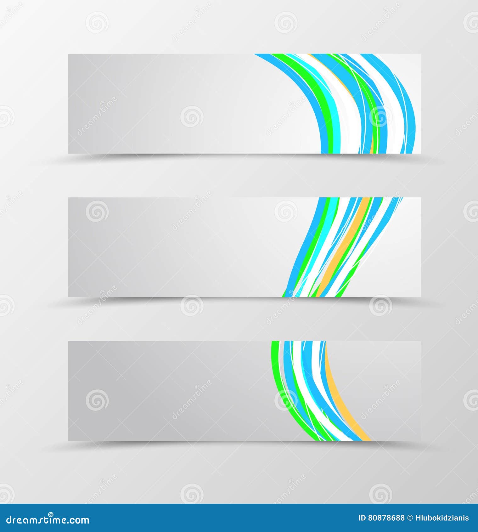 Set of Header Banner Dynamic Design Stock Vector - Illustration of ...