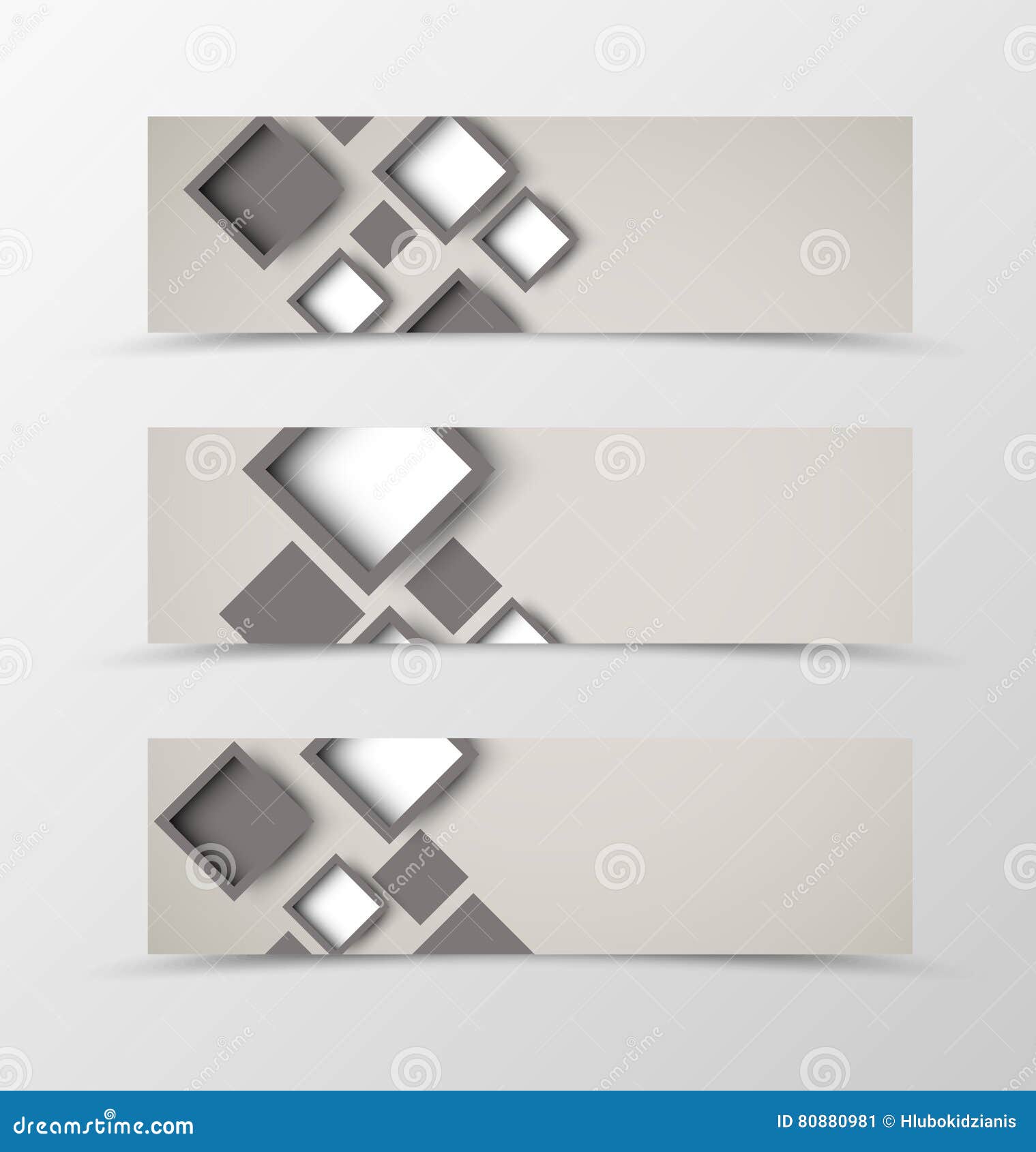 Set of Header Banner Geometric Design Stock Vector - Illustration of ...