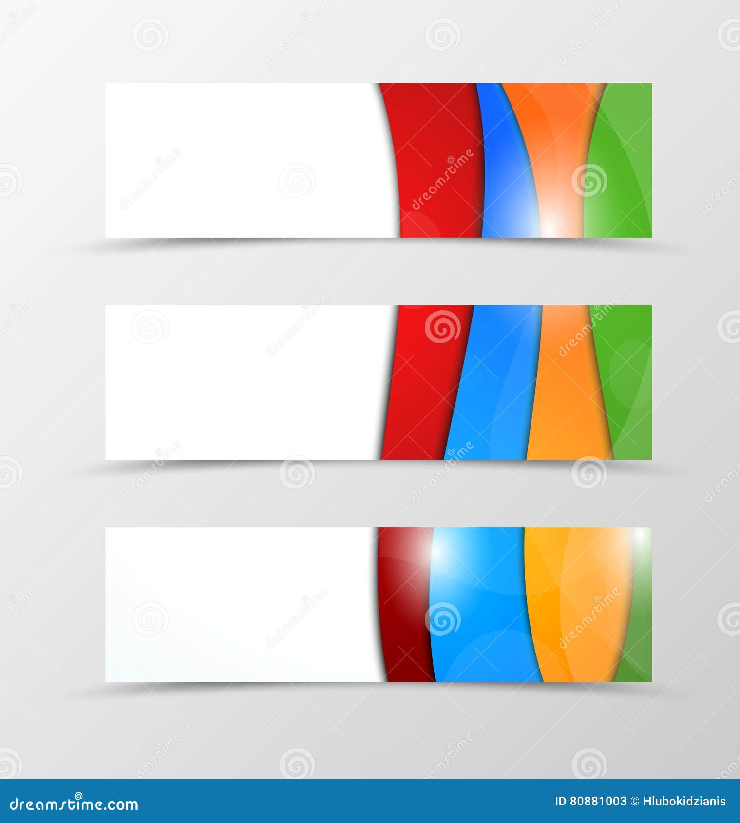 Set of Header Banner Wave Design Stock Vector - Illustration of glossy ...