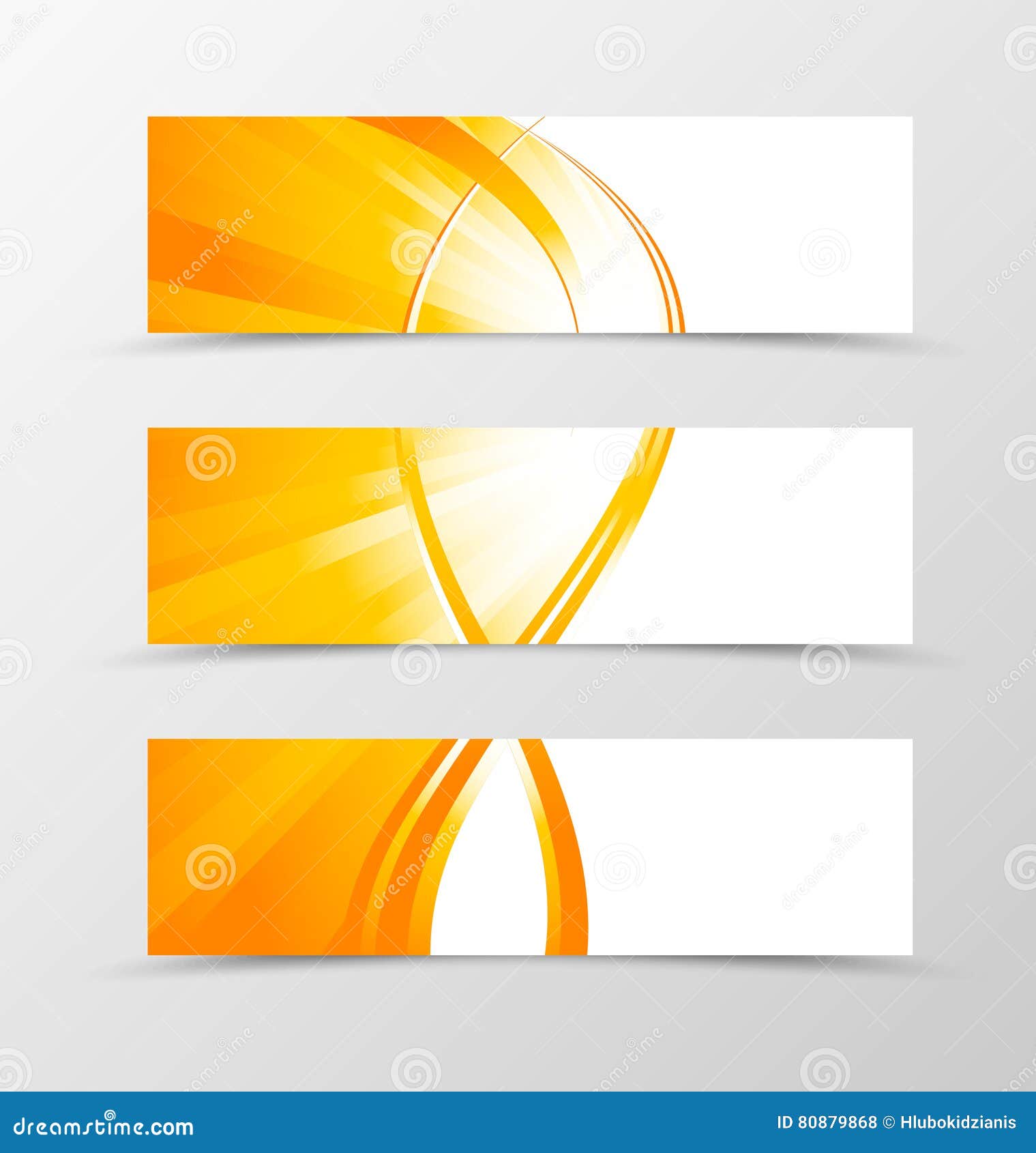 Set of Header Banner Wave Design Stock Vector - Illustration of golden ...