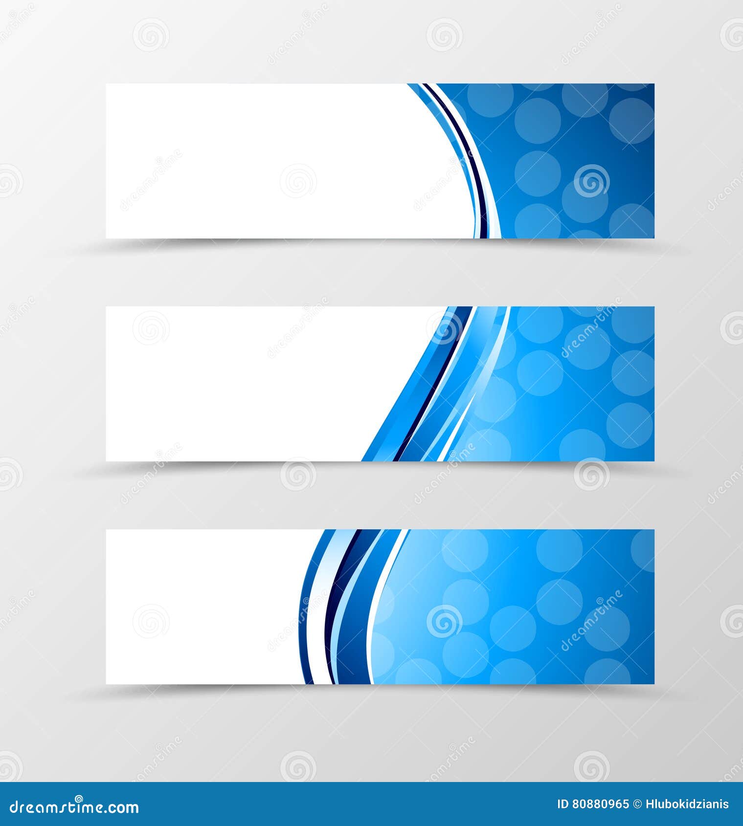 Set of Header Banner Wave Design Stock Vector - Illustration of ...