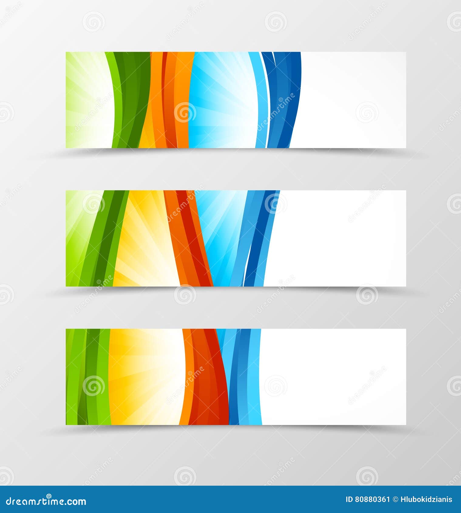 Set of Header Banner Wave Design Stock Vector - Illustration of dynamic ...