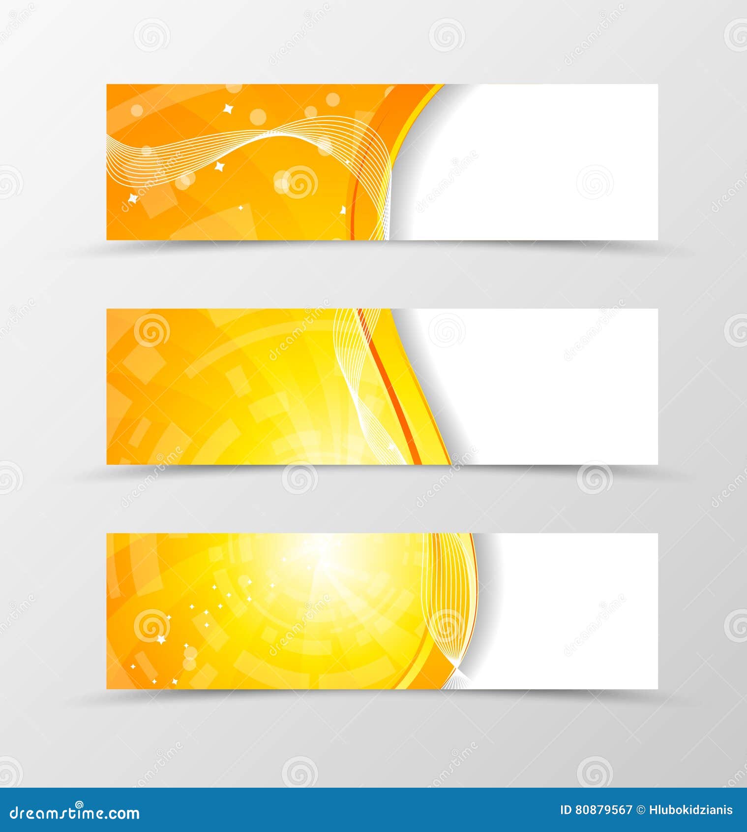 Set of Header Banner Wave Design Stock Vector - Illustration of ...