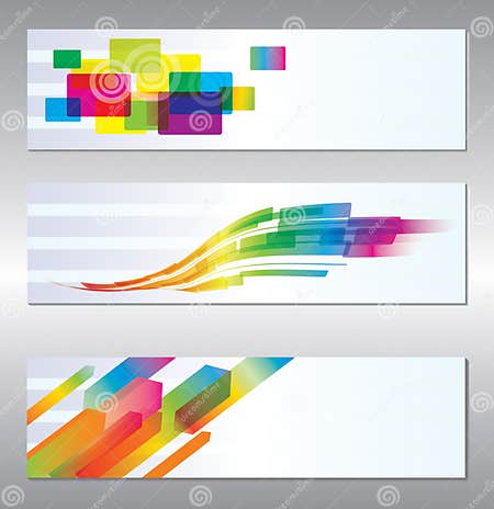 Set of header design stock vector. Illustration of color - 19334100