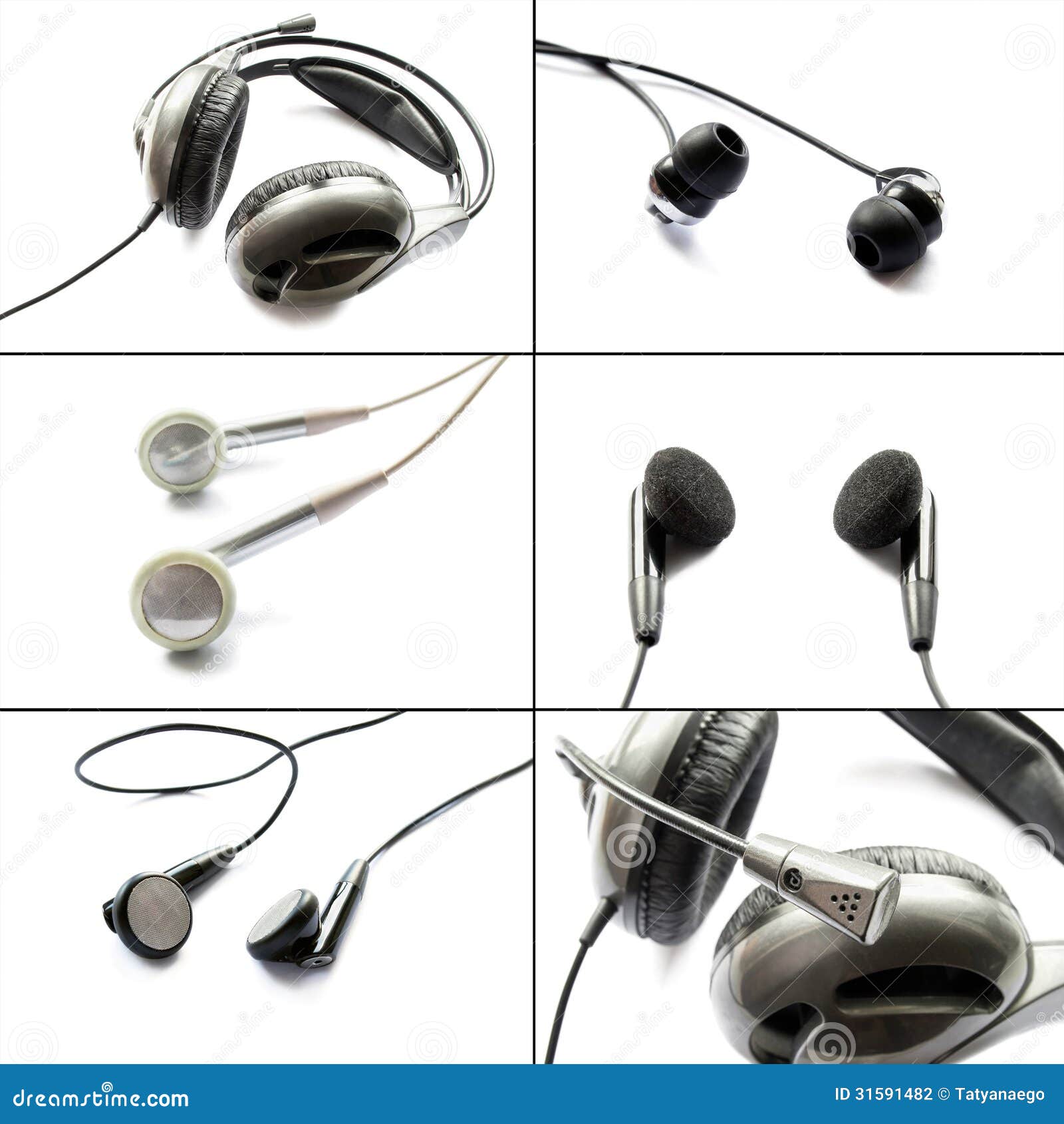 Set of headphones stock photo. Image of accessory, modern - 31591482