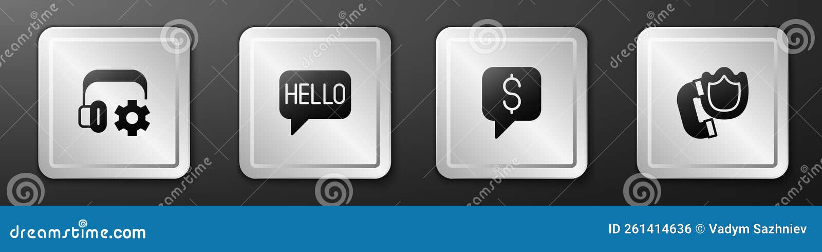 Set Headphoneswith Settings, Hello Different Languages, Paid Support ...