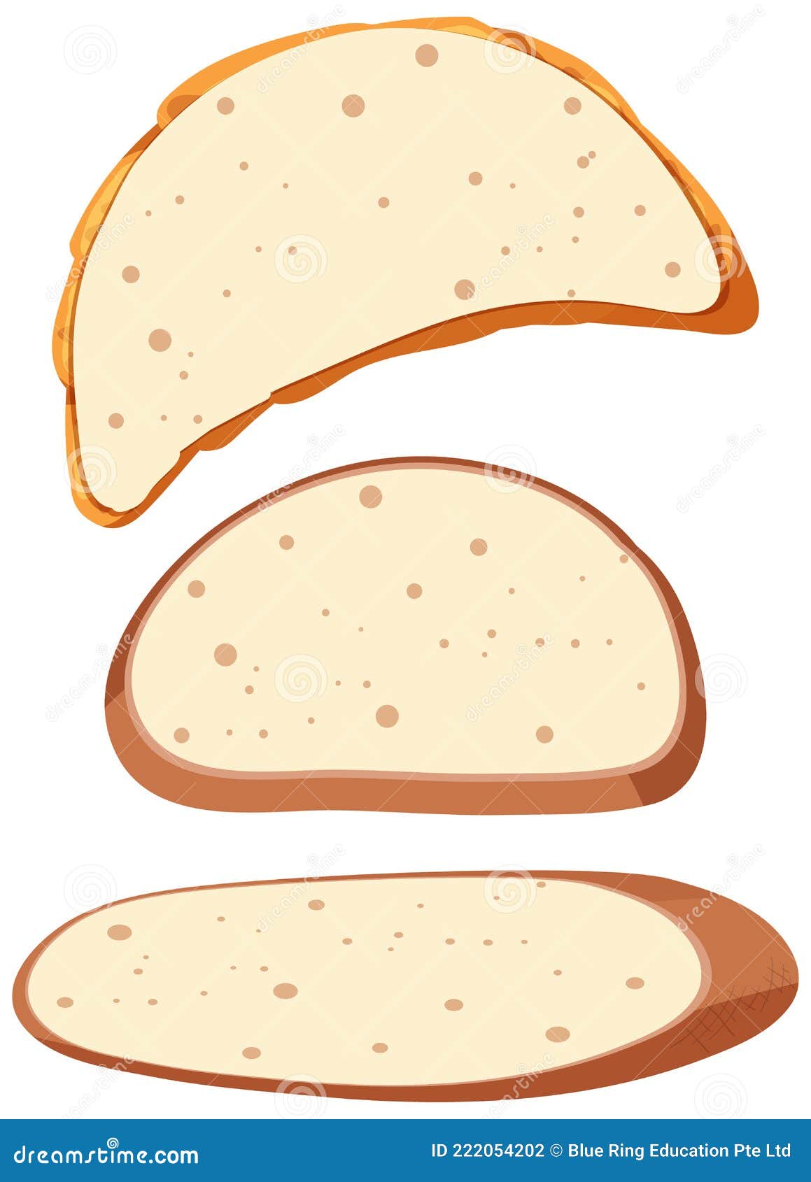 Set of Healthy Toast and Bread Stock Vector - Illustration of delicious ...
