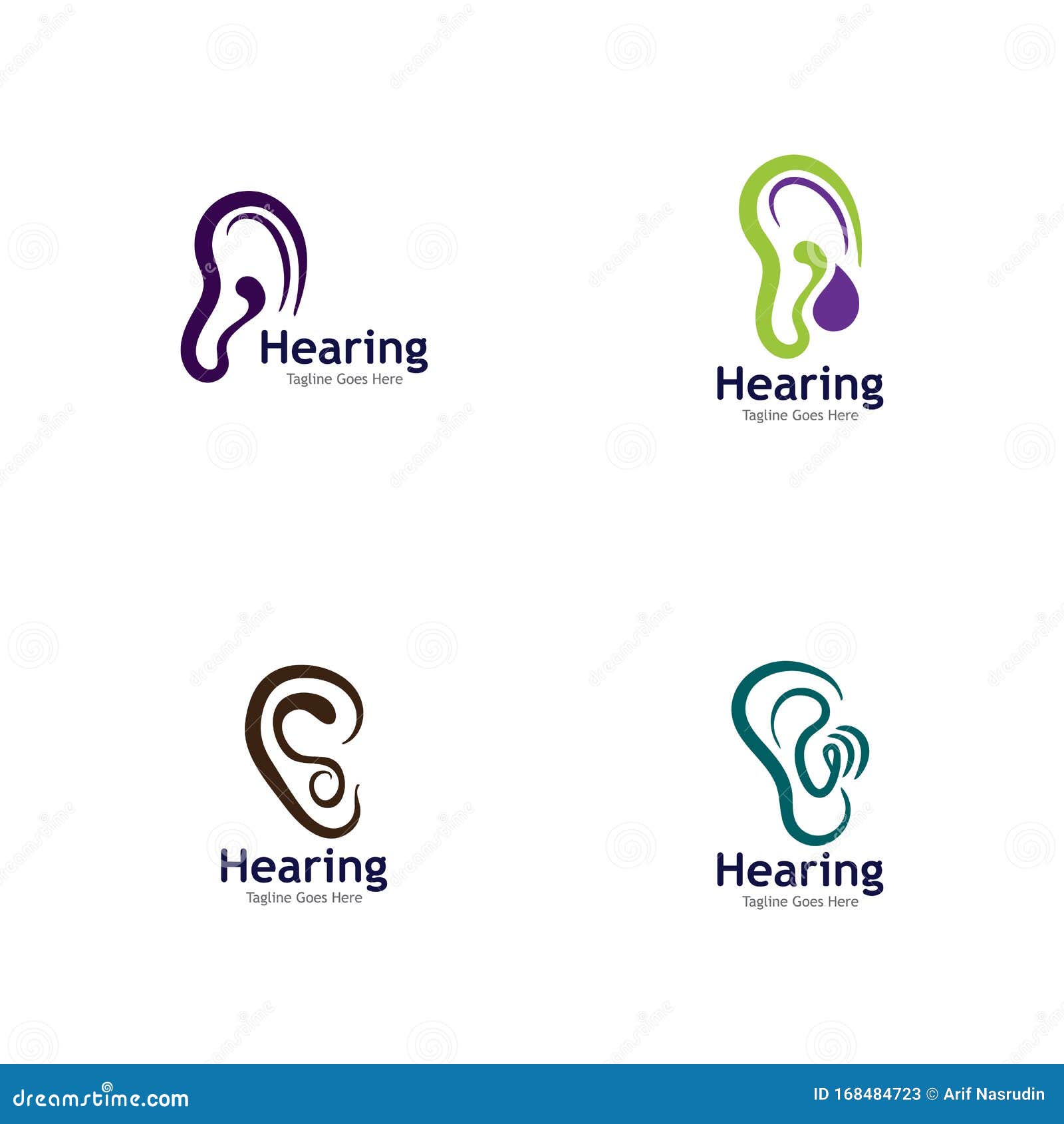 Set of Hearing Logo Template Vector Icon Illustration Design Stock ...