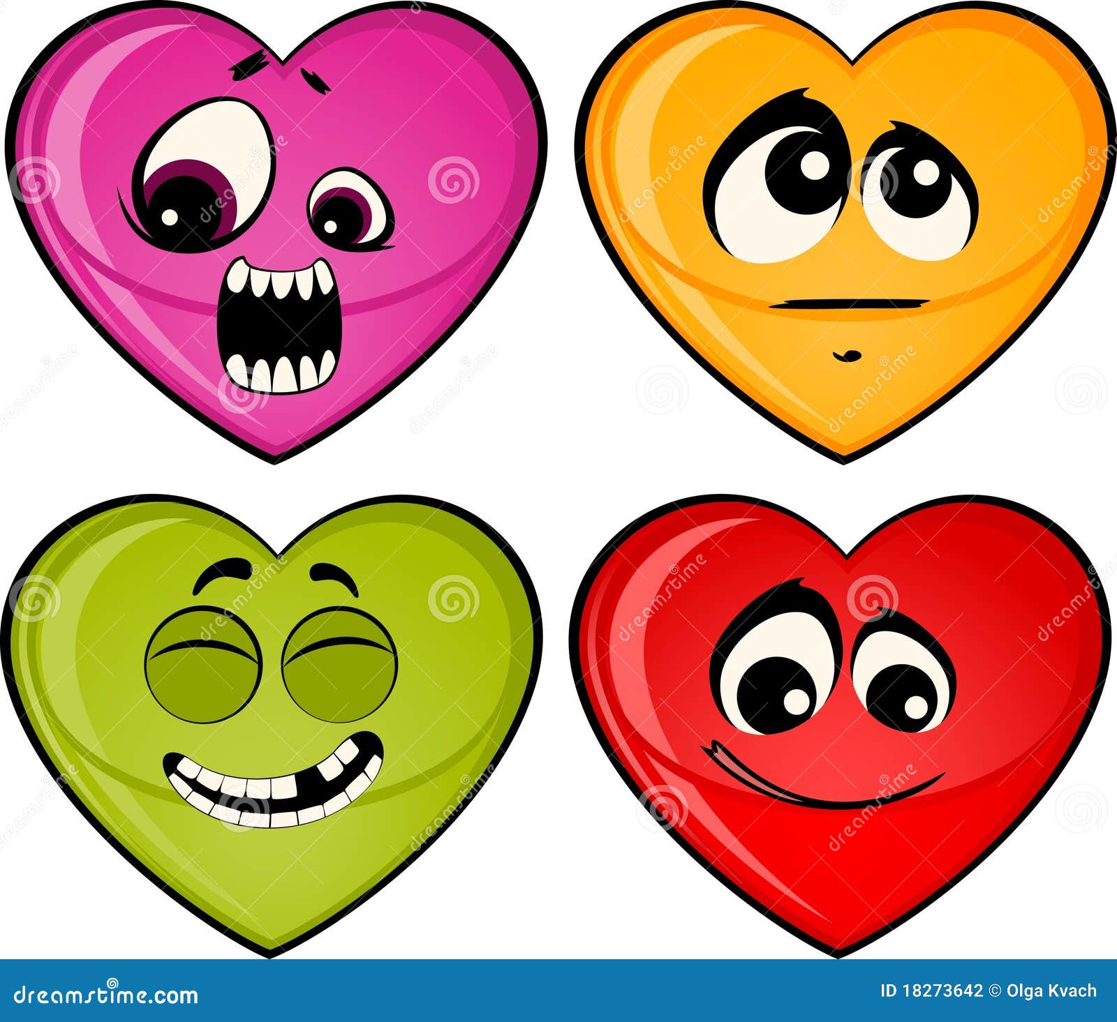 Set of heart mimic miens stock vector. Illustration of grief - 18273642