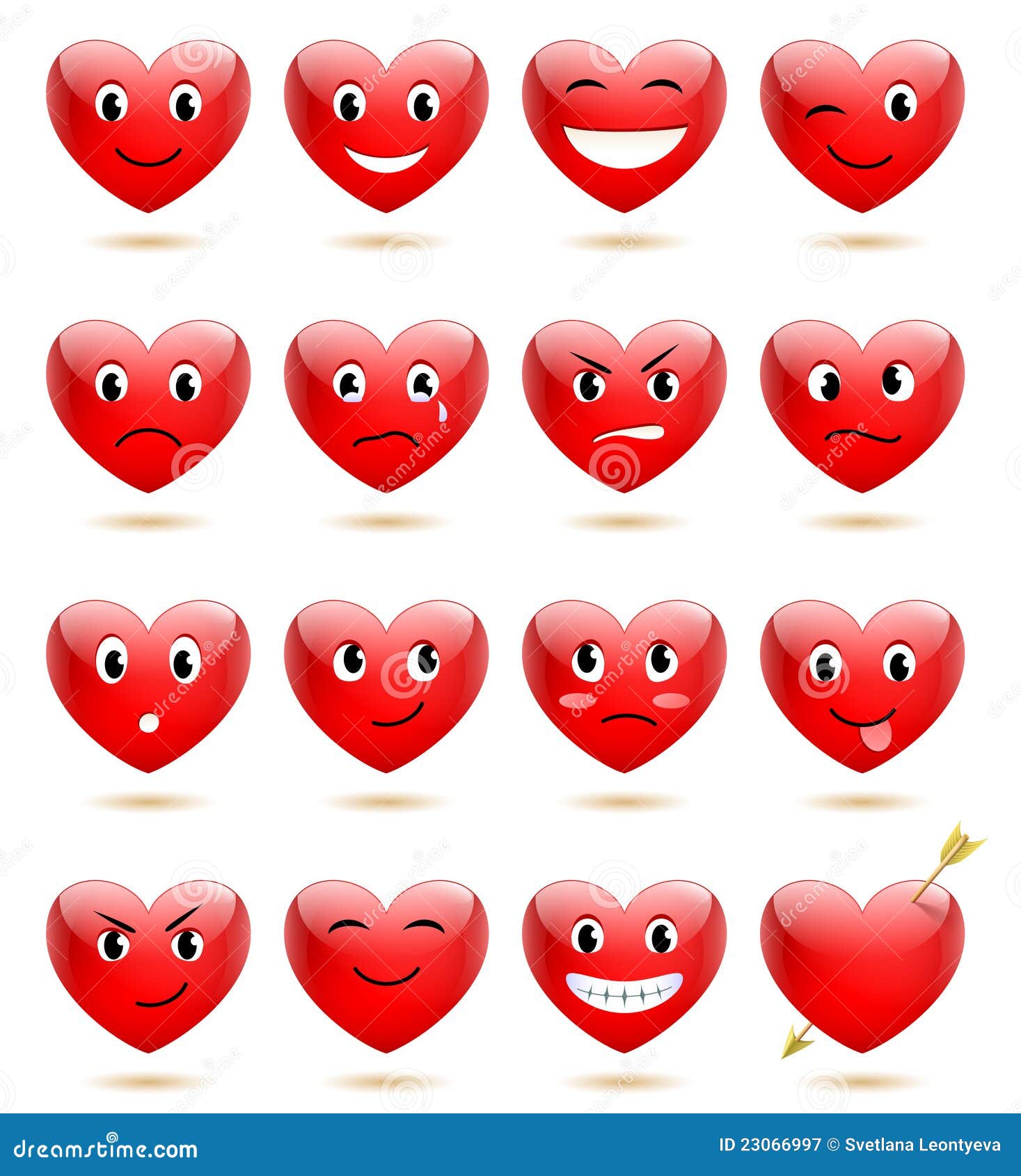 Set heart smiles stock vector. Illustration of celebrate - 23066997