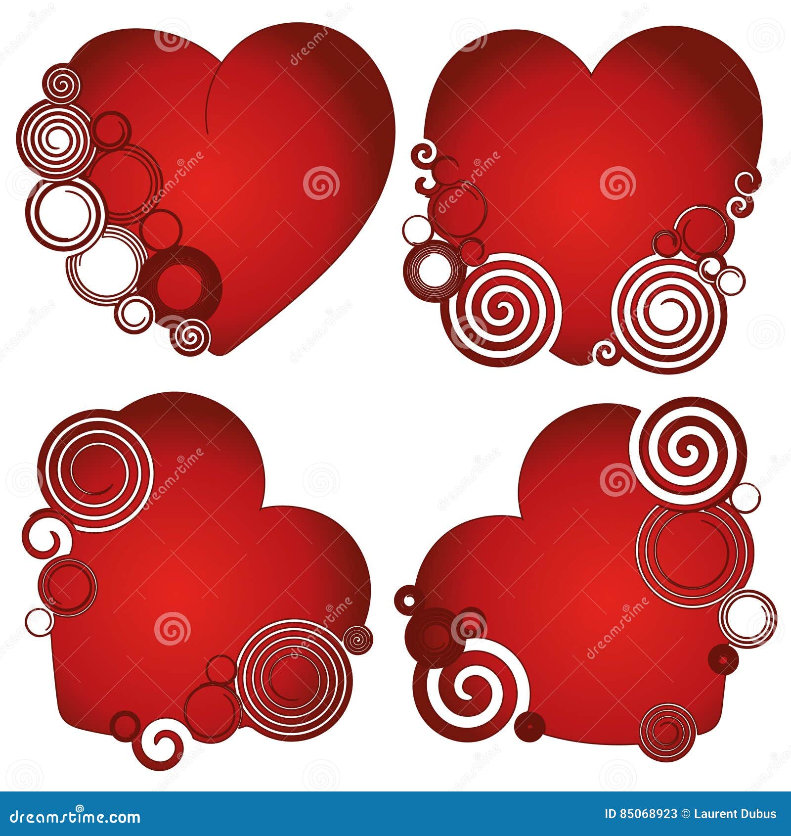Set Heart - vector stock vector. Illustration of couple - 85068923
