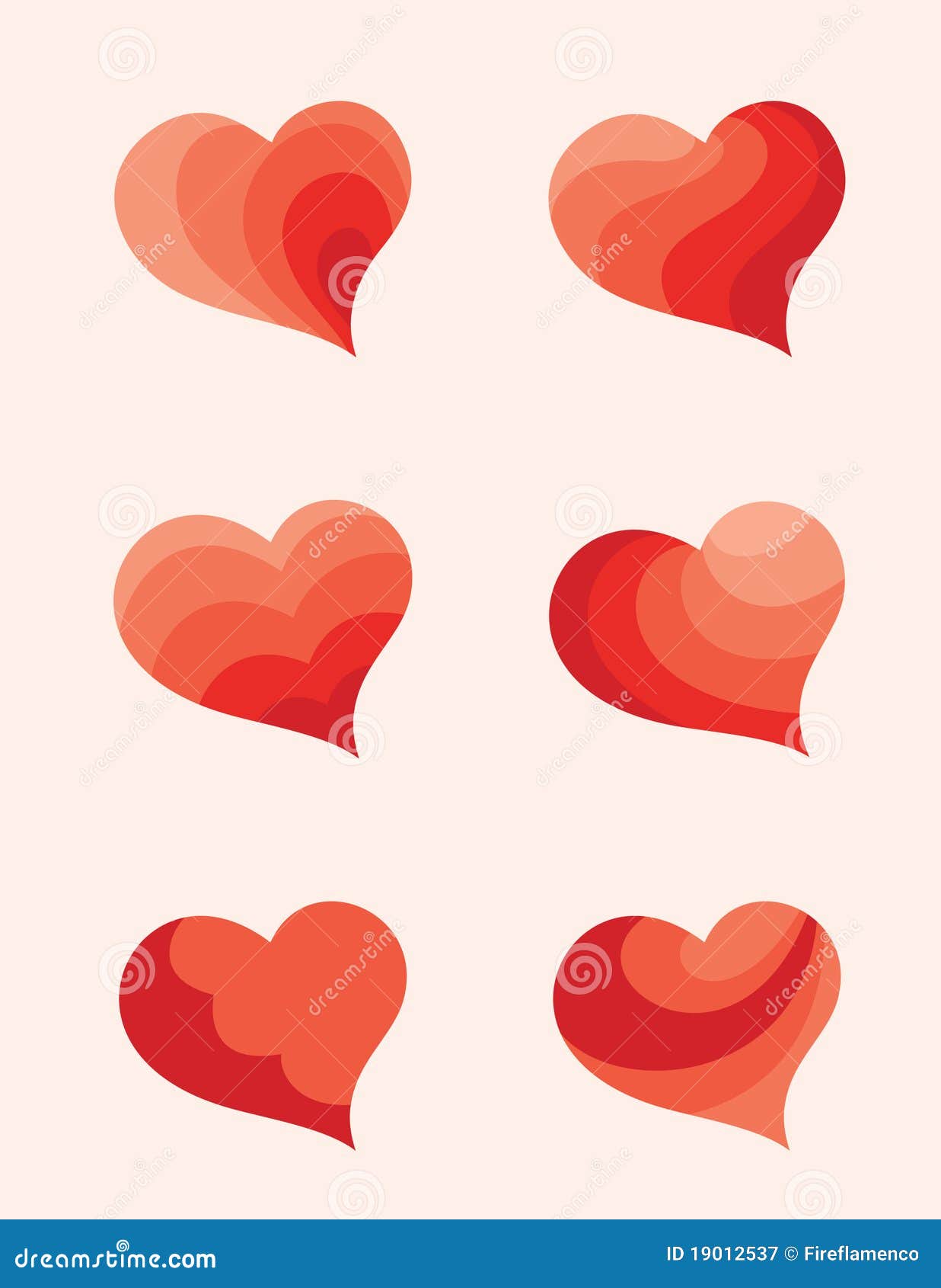Set of hearts stock vector. Illustration of love, colourful - 19012537