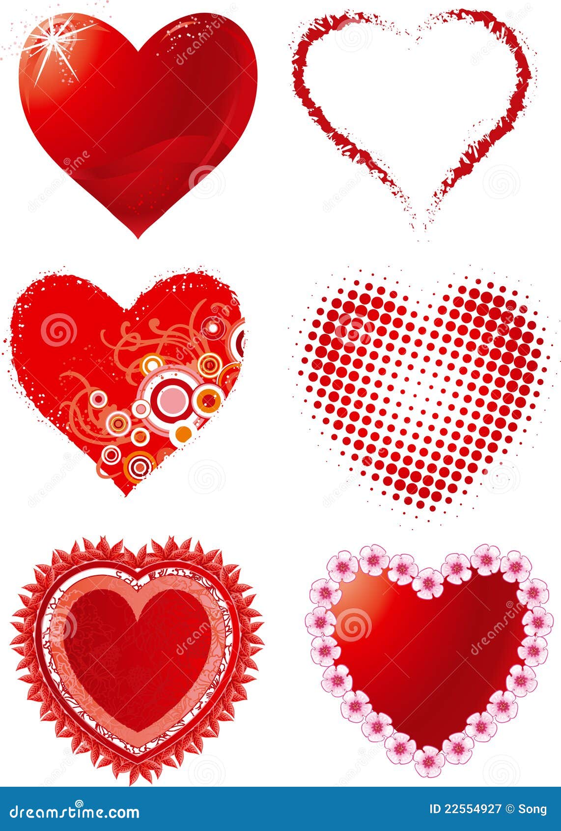 Set hearts stock vector. Illustration of space, hearts - 22554927