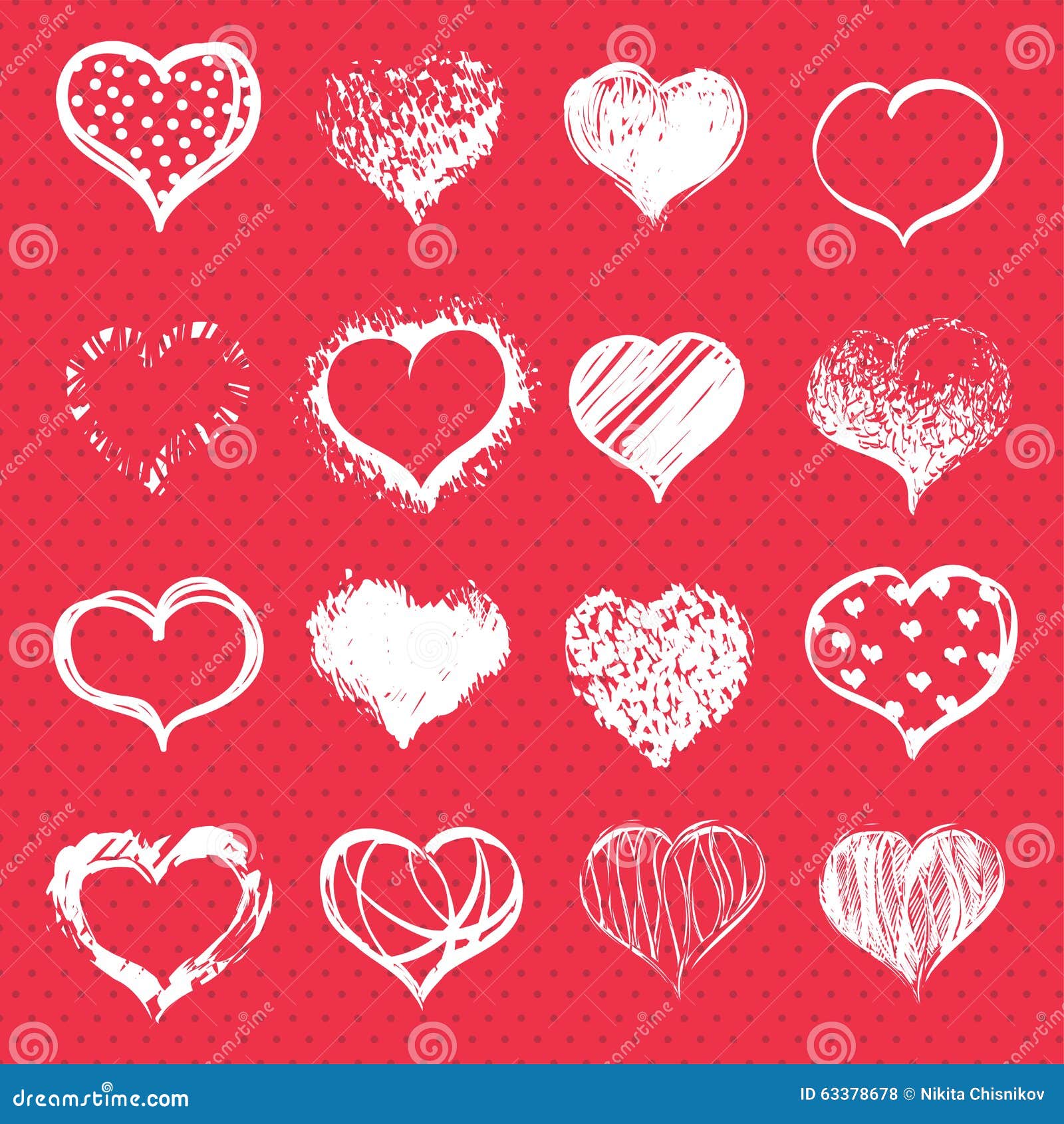 Set of hearts stock vector. Illustration of frame, design - 63378678