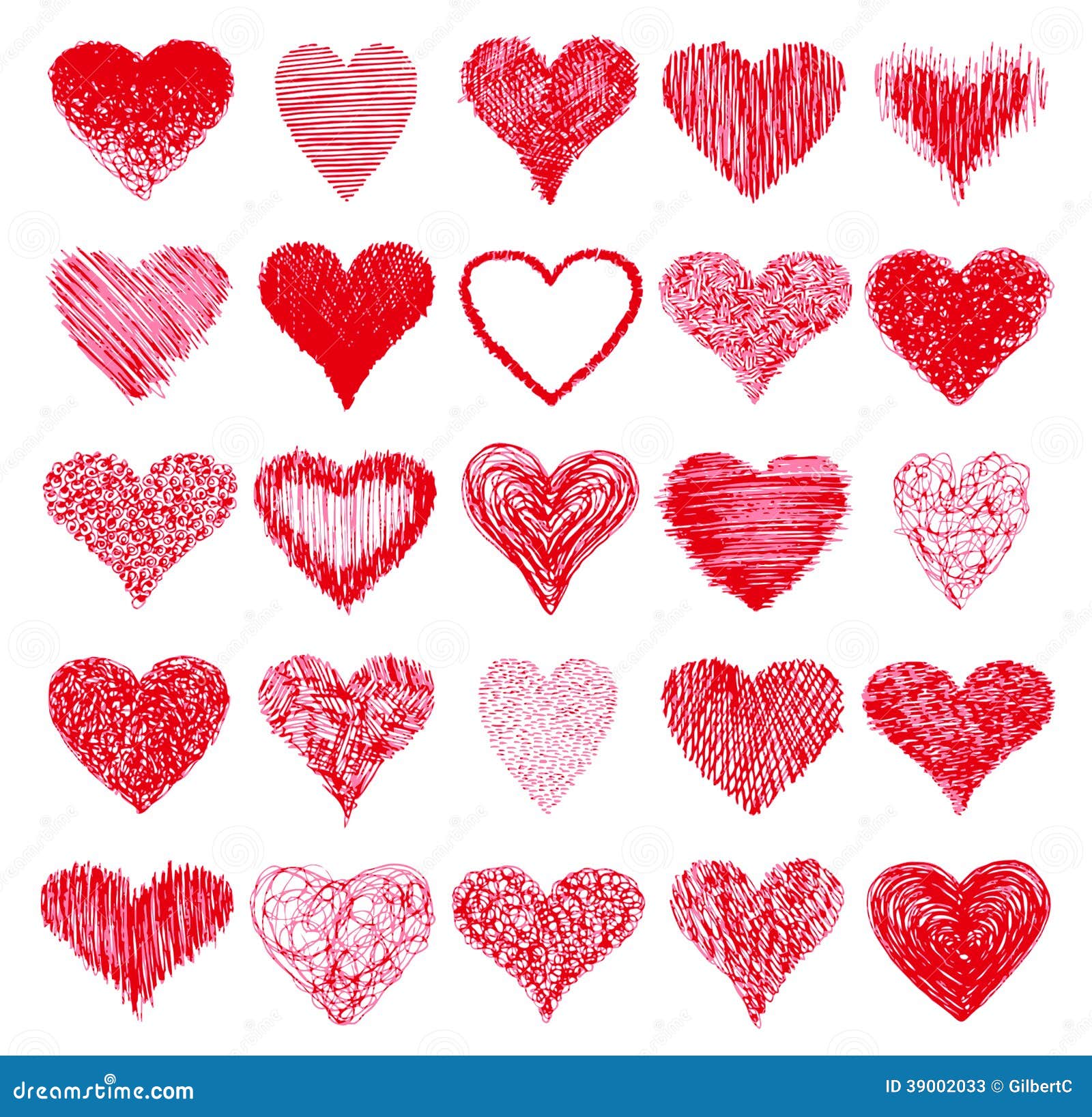 Set of Hearts stock vector. Illustration of isolated - 39002033