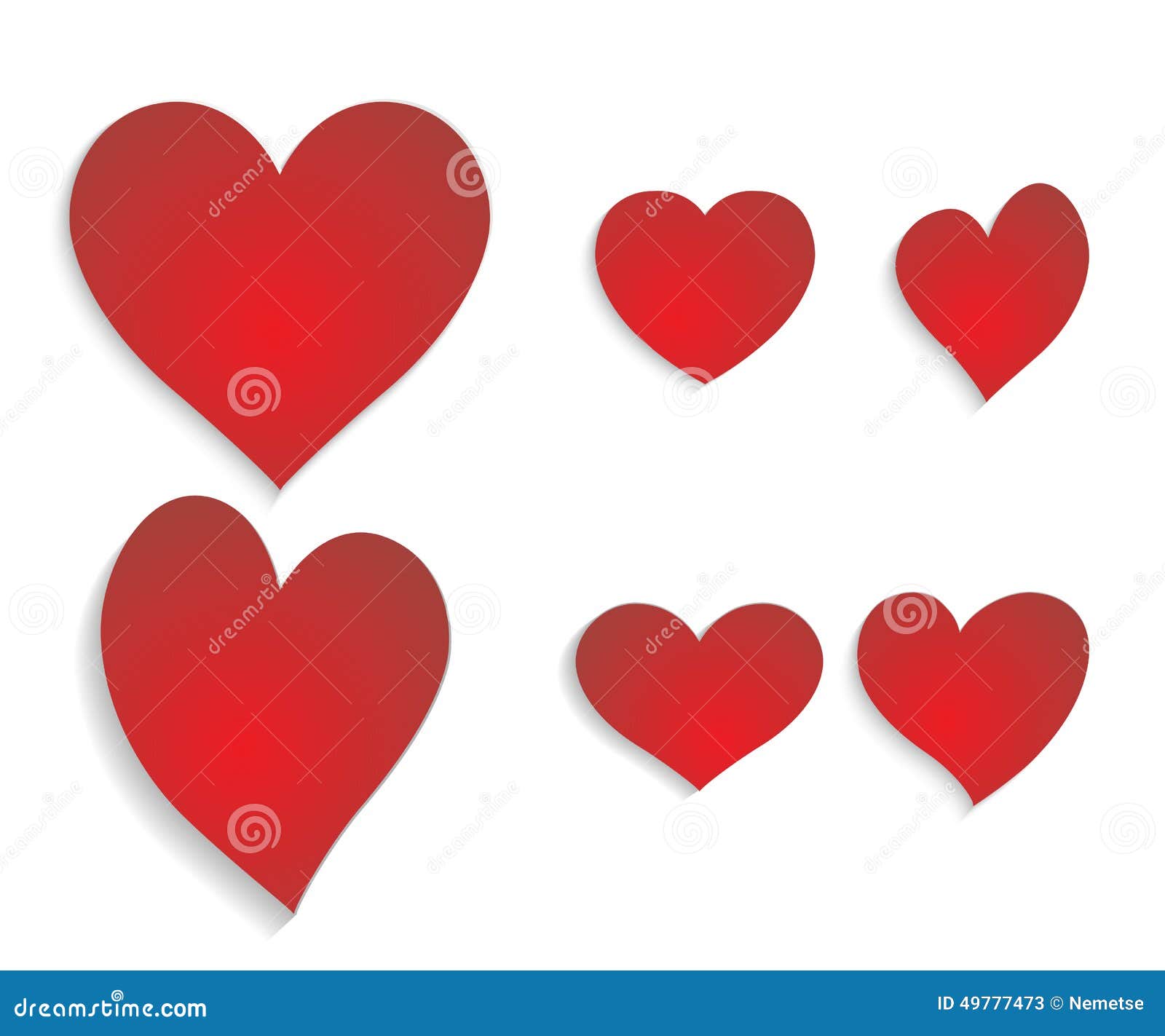 Set of hearts stock vector. Illustration of abstract - 49777473
