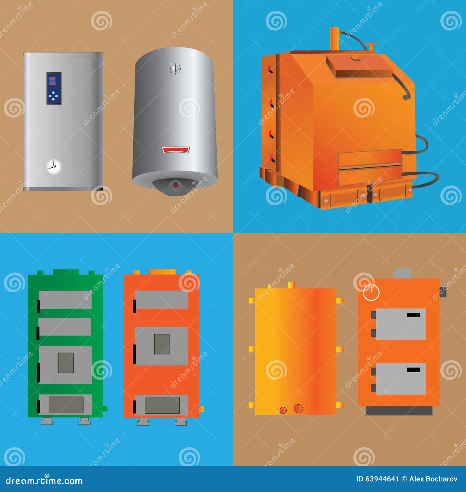 Set for heating. stock vector. Illustration of equipment - 63944641