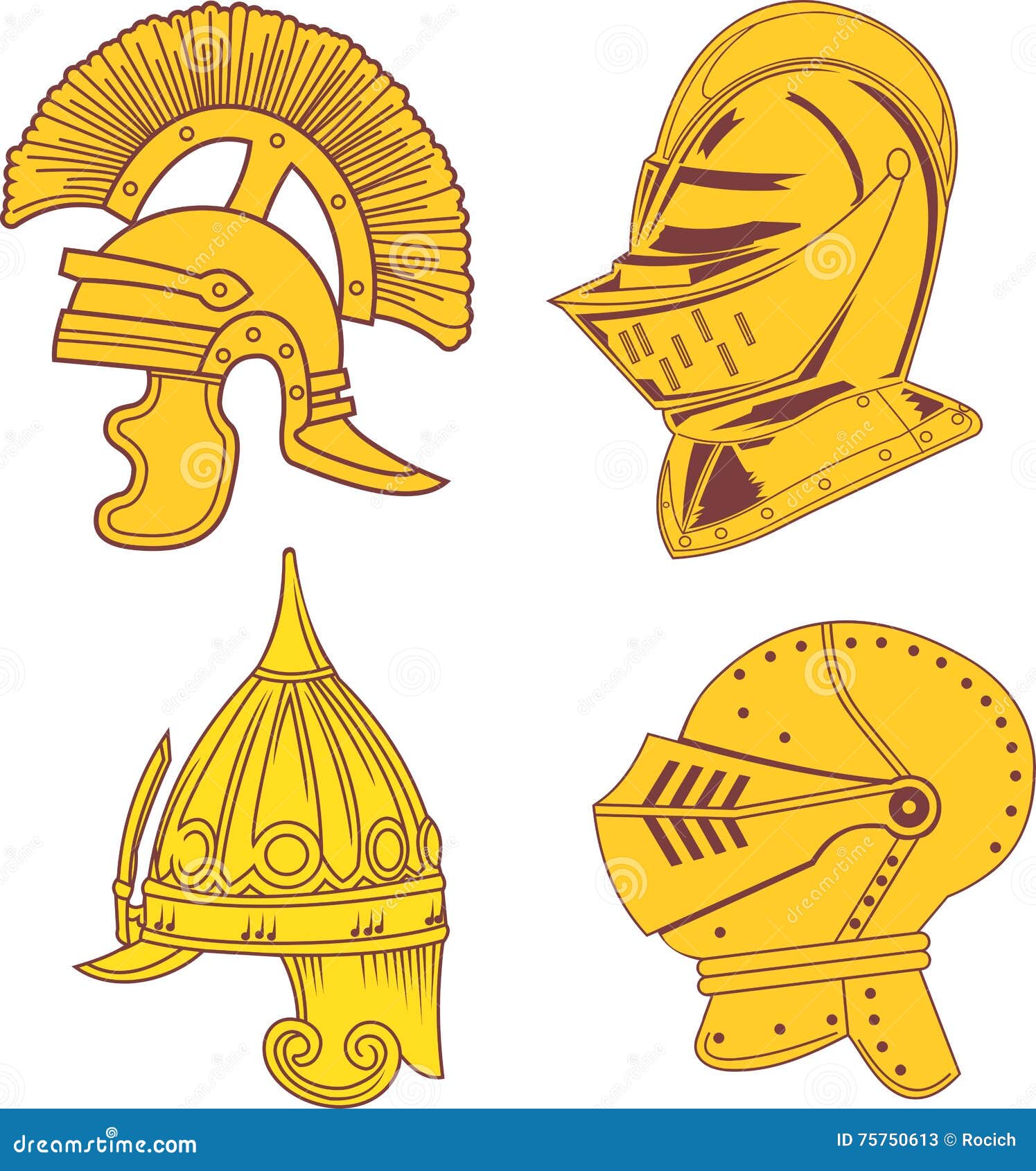 Medieval Ancient Knight Armor Vector Illustration | CartoonDealer.com ...