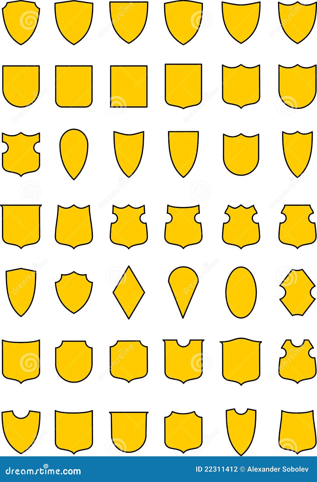 Color Shields Vector Illustration | CartoonDealer.com #6263168