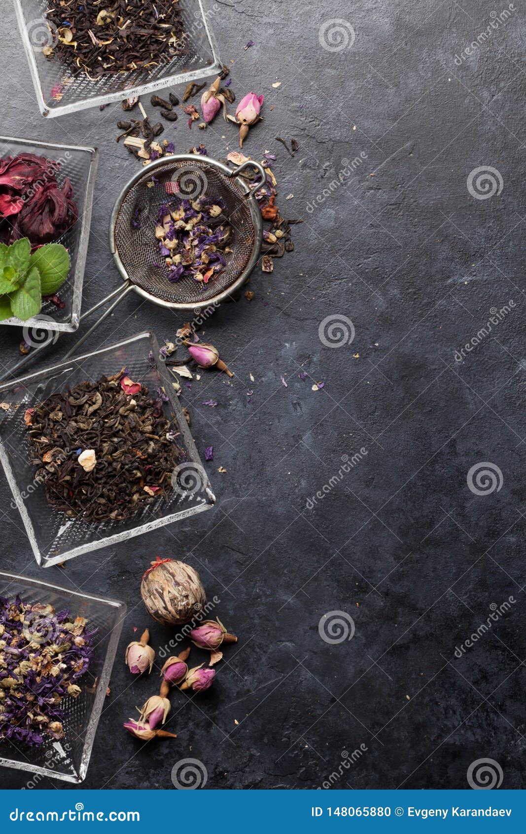 Set of Herbal and Fruit Dry Teas Stock Photo - Image of mint, nature ...