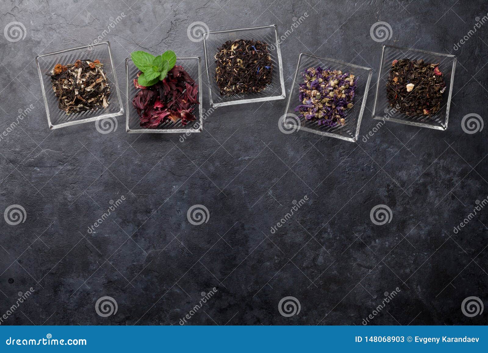 Set of Herbal and Fruit Dry Teas Stock Image - Image of india ...